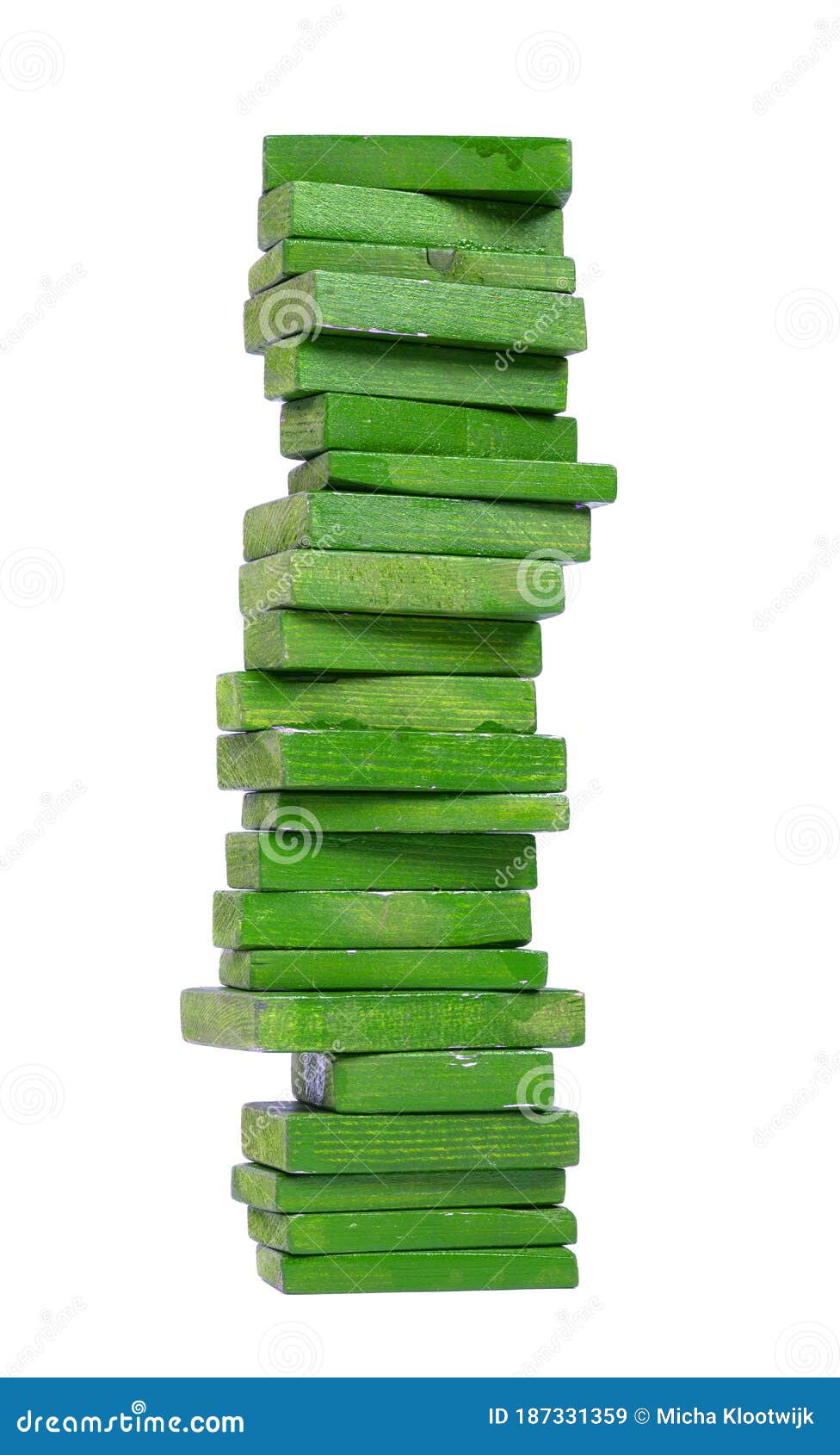 Vintage Green Building Blocks Isolated on White Stock Image - Image of ...