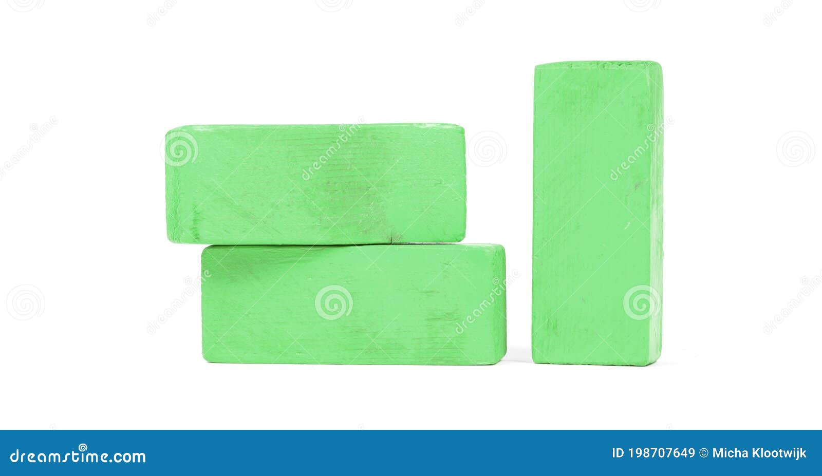 Vintage Green Building Blocks Isolated on White Stock Image - Image of ...