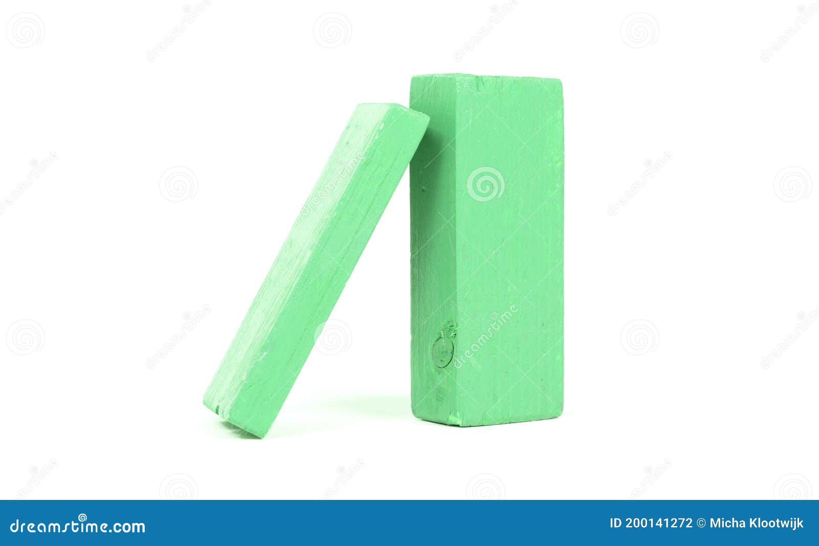 Vintage Green Building Blocks Isolated on White Stock Photo - Image of ...