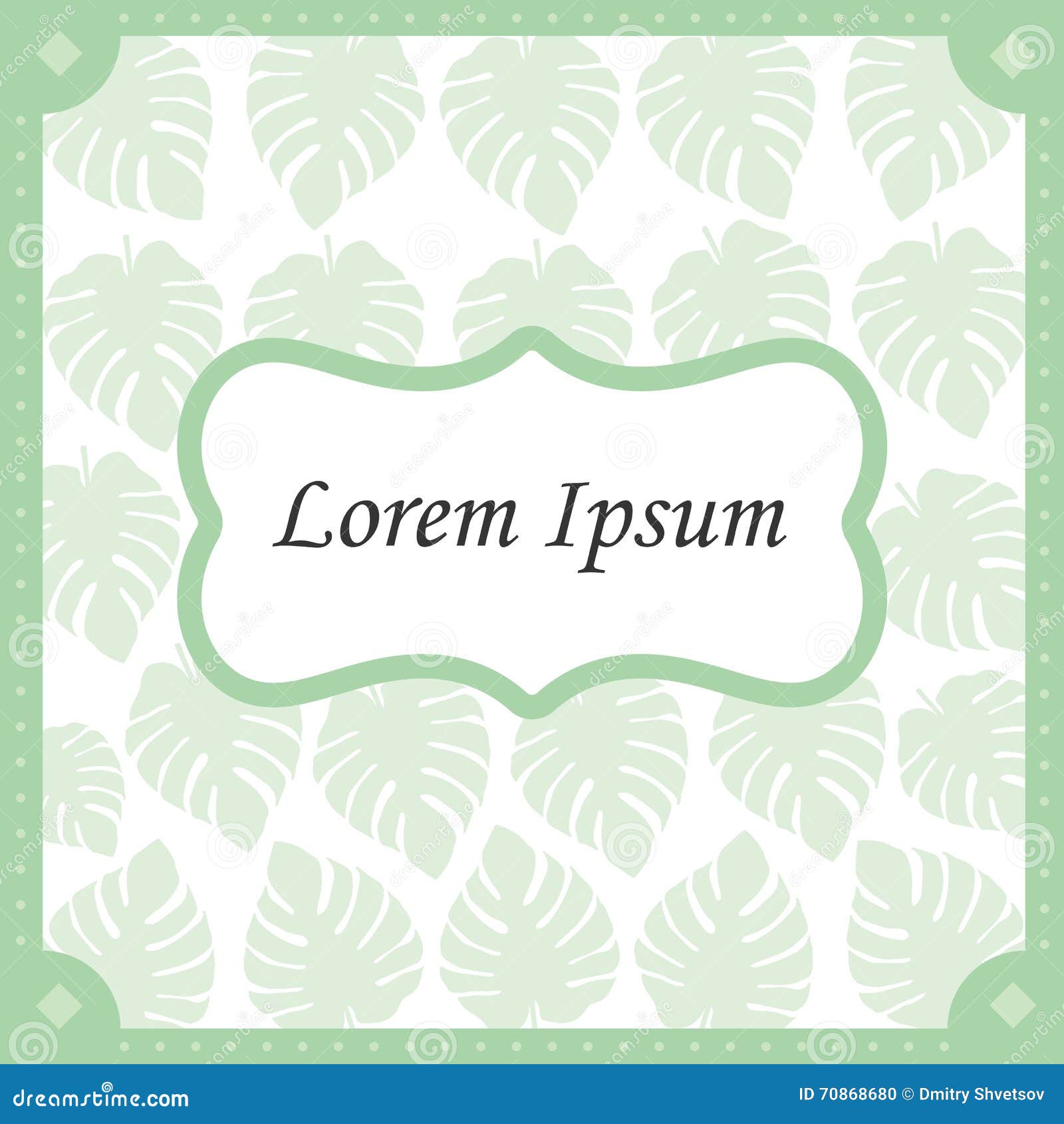 Vintage Green Pattern with Text Frame Vector Design Stock Vector ...