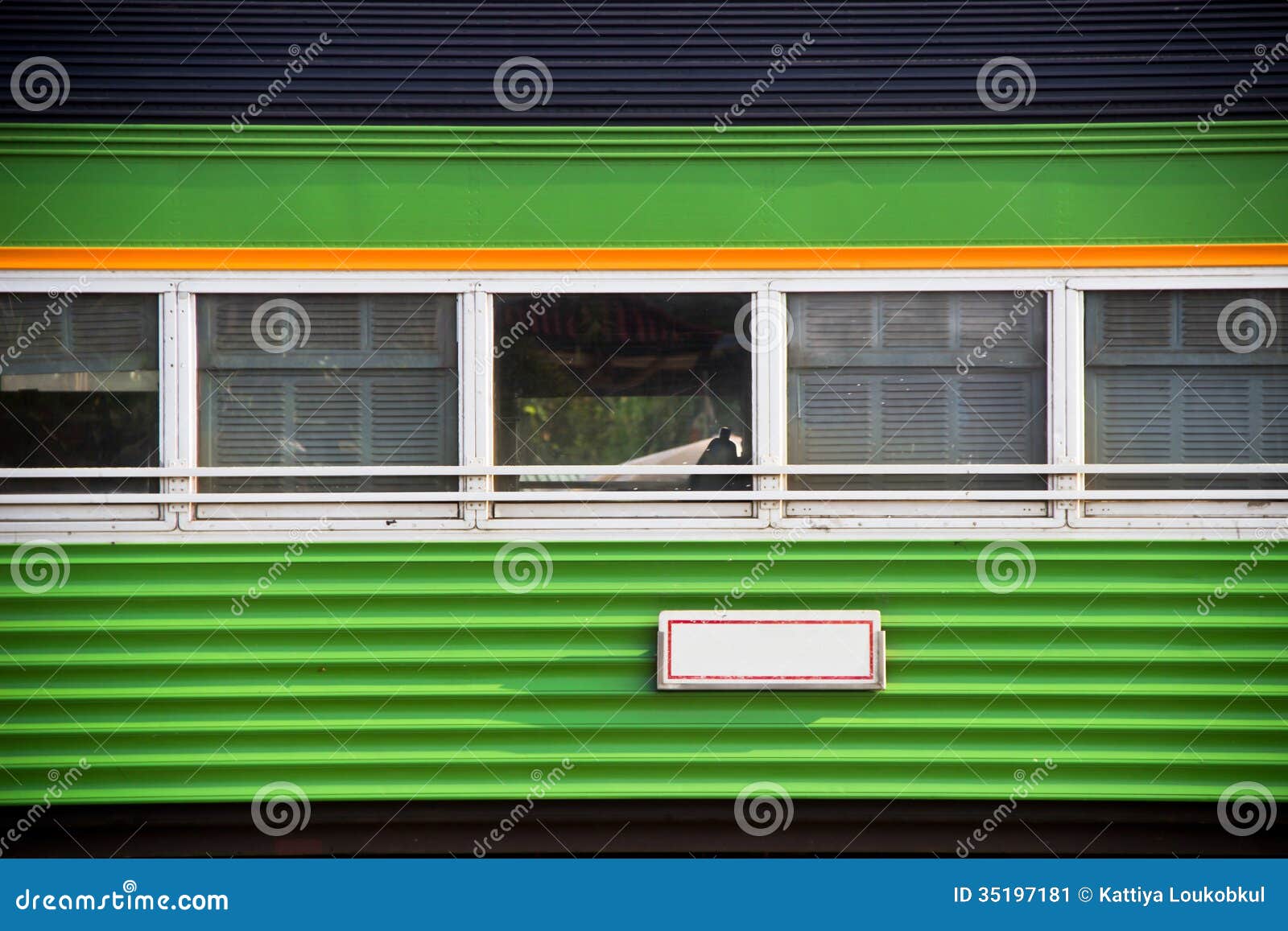 Vintage Green Train Windows Stock Image - Image of horizontal, green ...