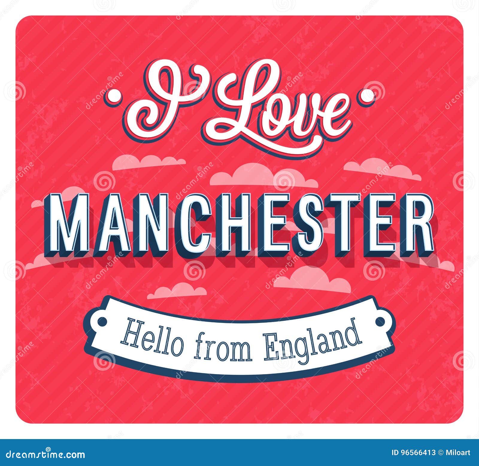 Manchester England City Skyline Silhouette Cartoon Vector ...