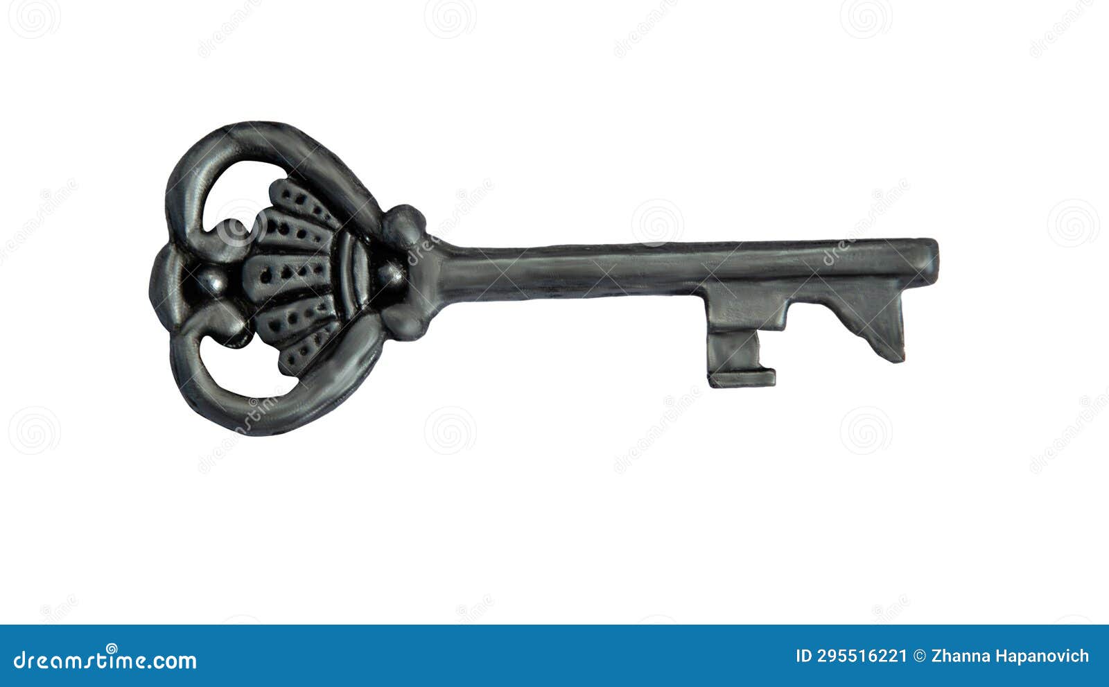 Vintage Grey Color Key Isolated on White Background Stock Image - Image ...