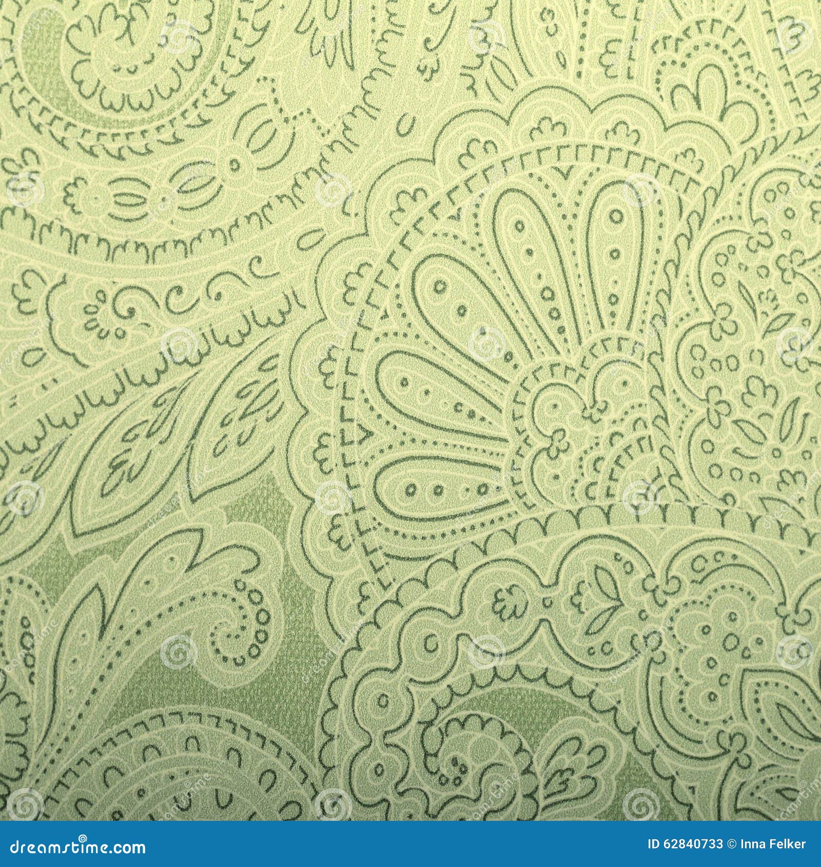 Vintage Grey and Green Wallpaper with Paisley Pattern Stock Image ...