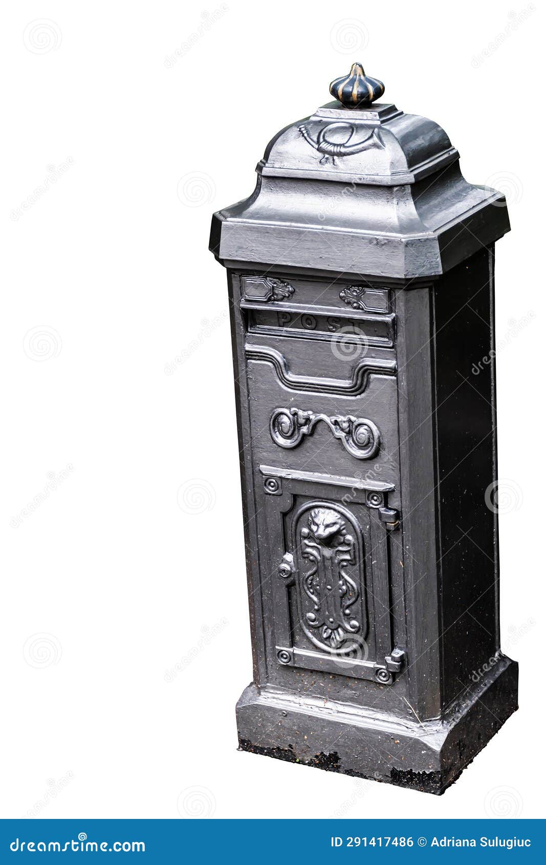 Vintage grey post box stock photo. Image of postage - 291417486