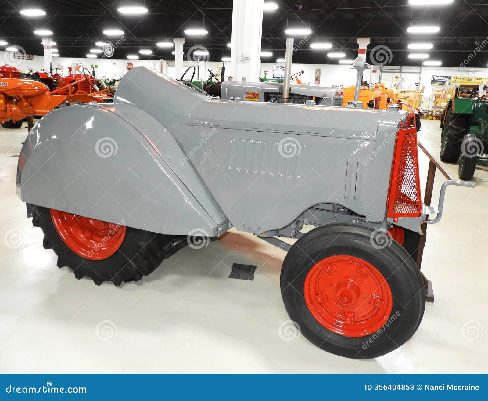 Vintage Restored Grey Tractor with Metal Wheel and Engine Hoods ...