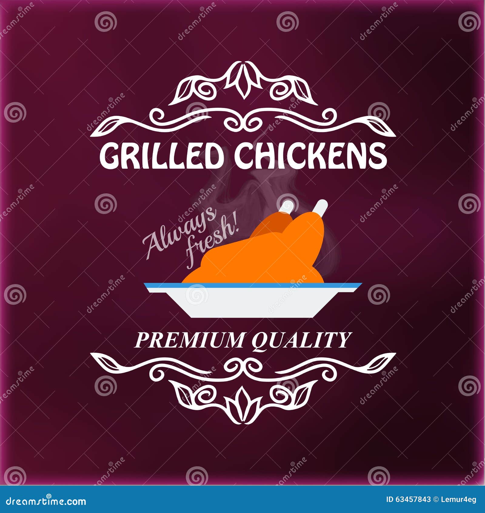 Vintage Grilled Barbecue Logo, Retro BBQ Vector, Fire Logo ...