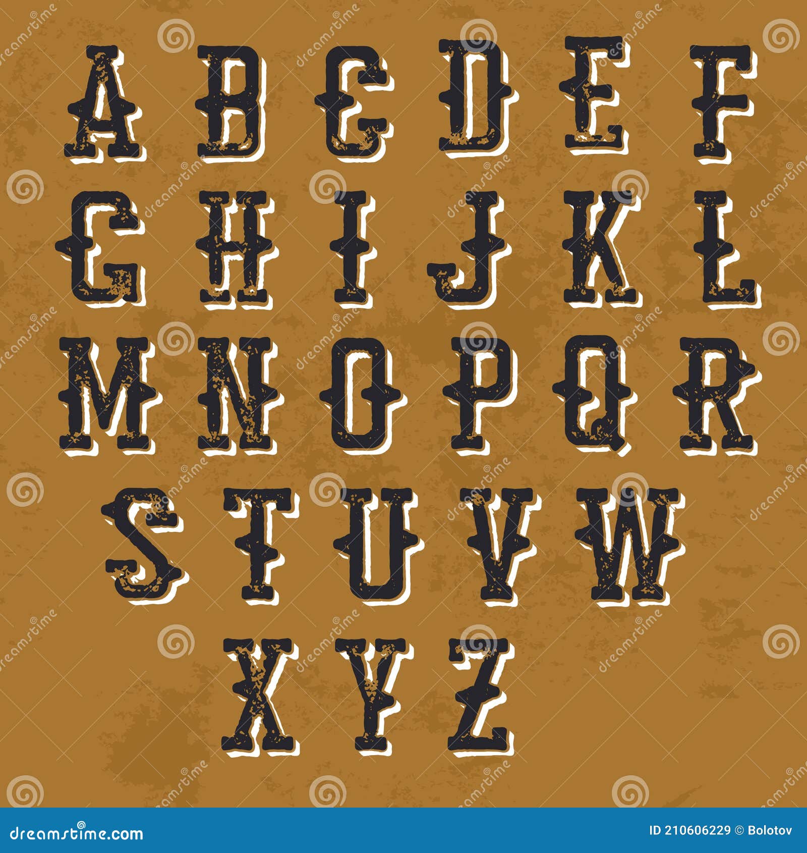 Vintage Grunge Alphabet. Decorative Display Font Stock Vector ... Vintage Grunge Alphabet. Decorative Display Font Stock Vector ...