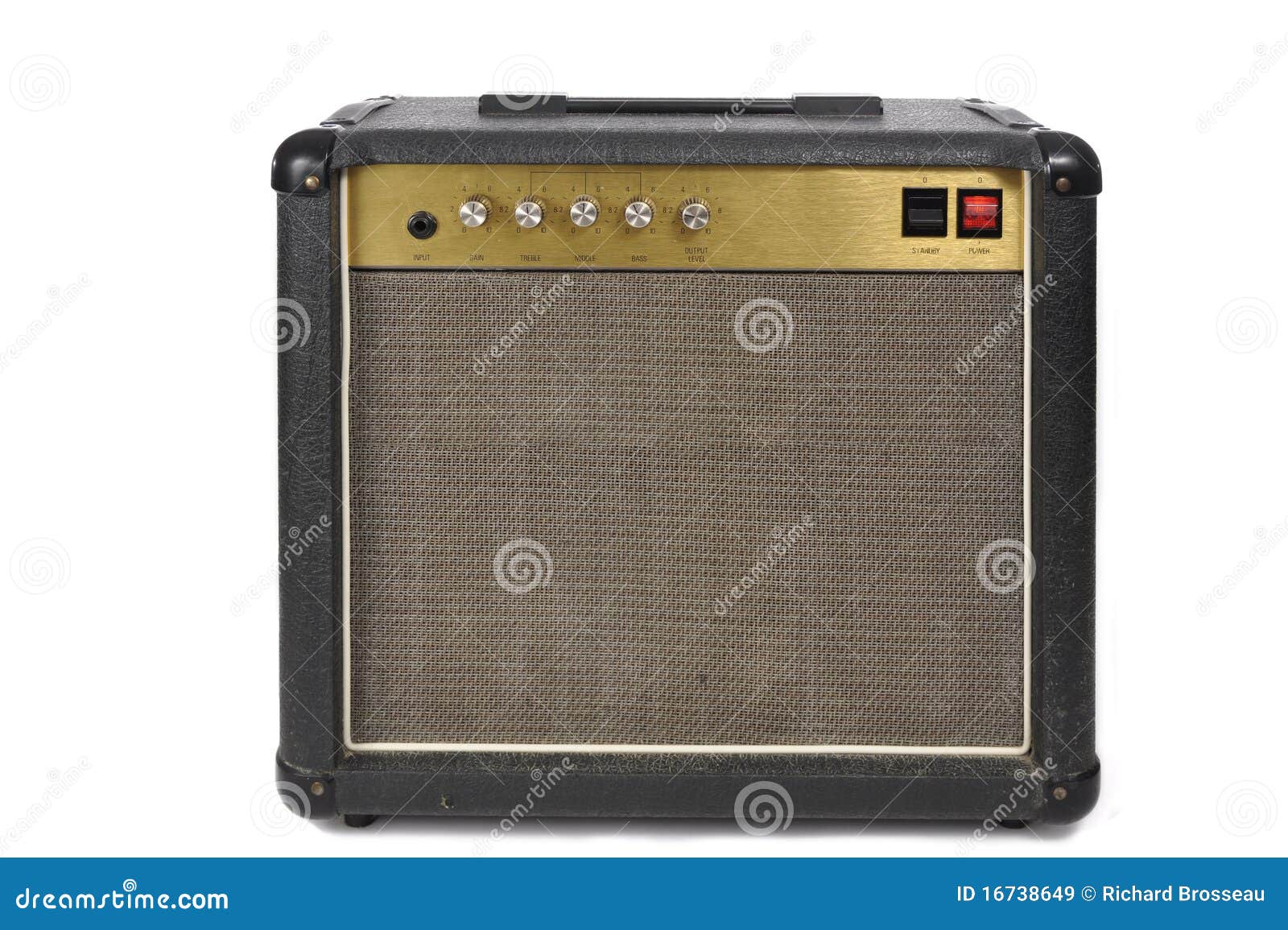 Vintage Grunge Guitar Amplifier Stock Image - Image of white, small ...