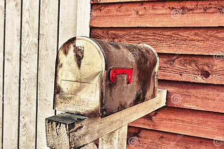 Vintage grunge mail box stock image. Image of closeup - 24014555