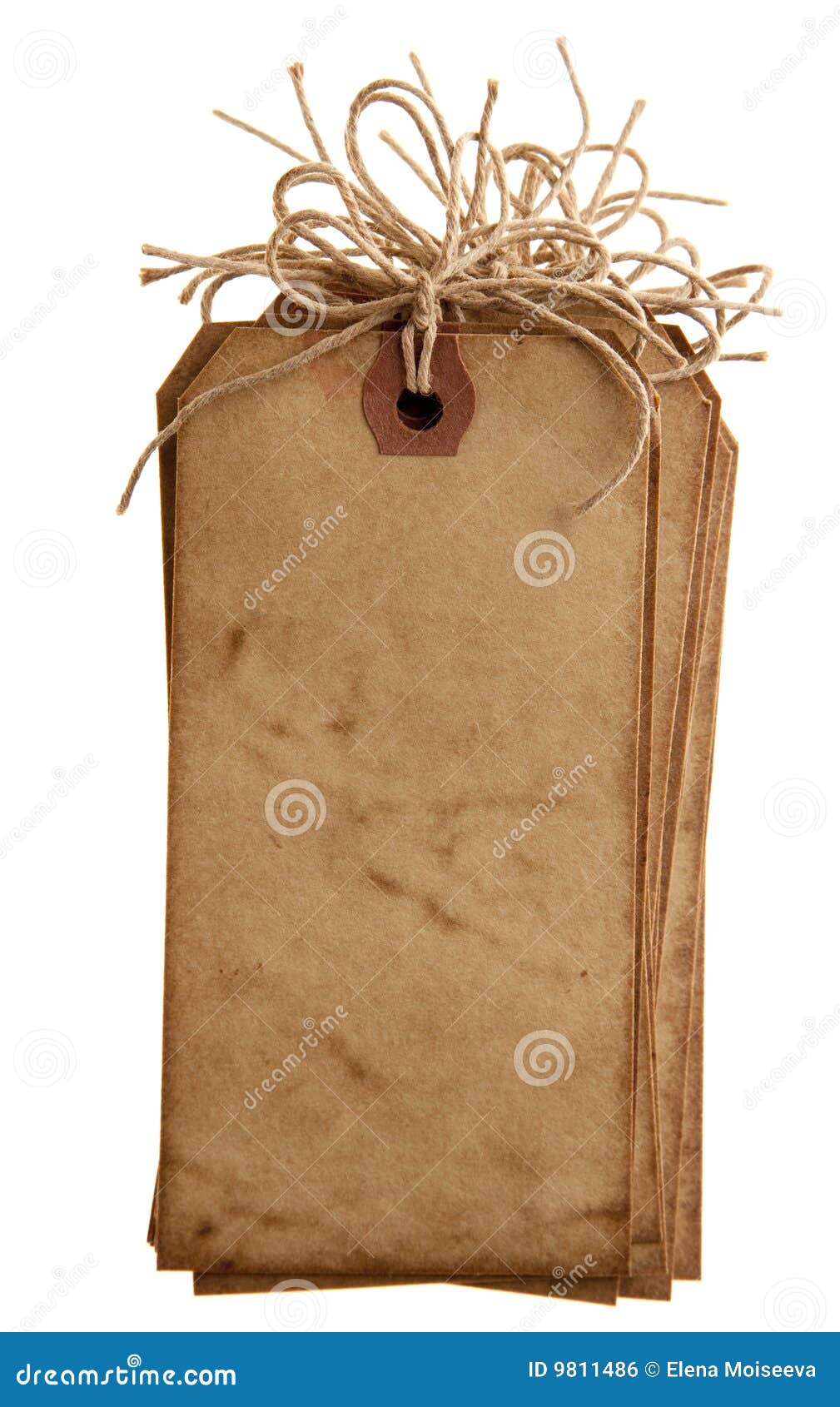 Vintage Grunge Paper with Bow String Tags Stock Photo - Image of dirty ...