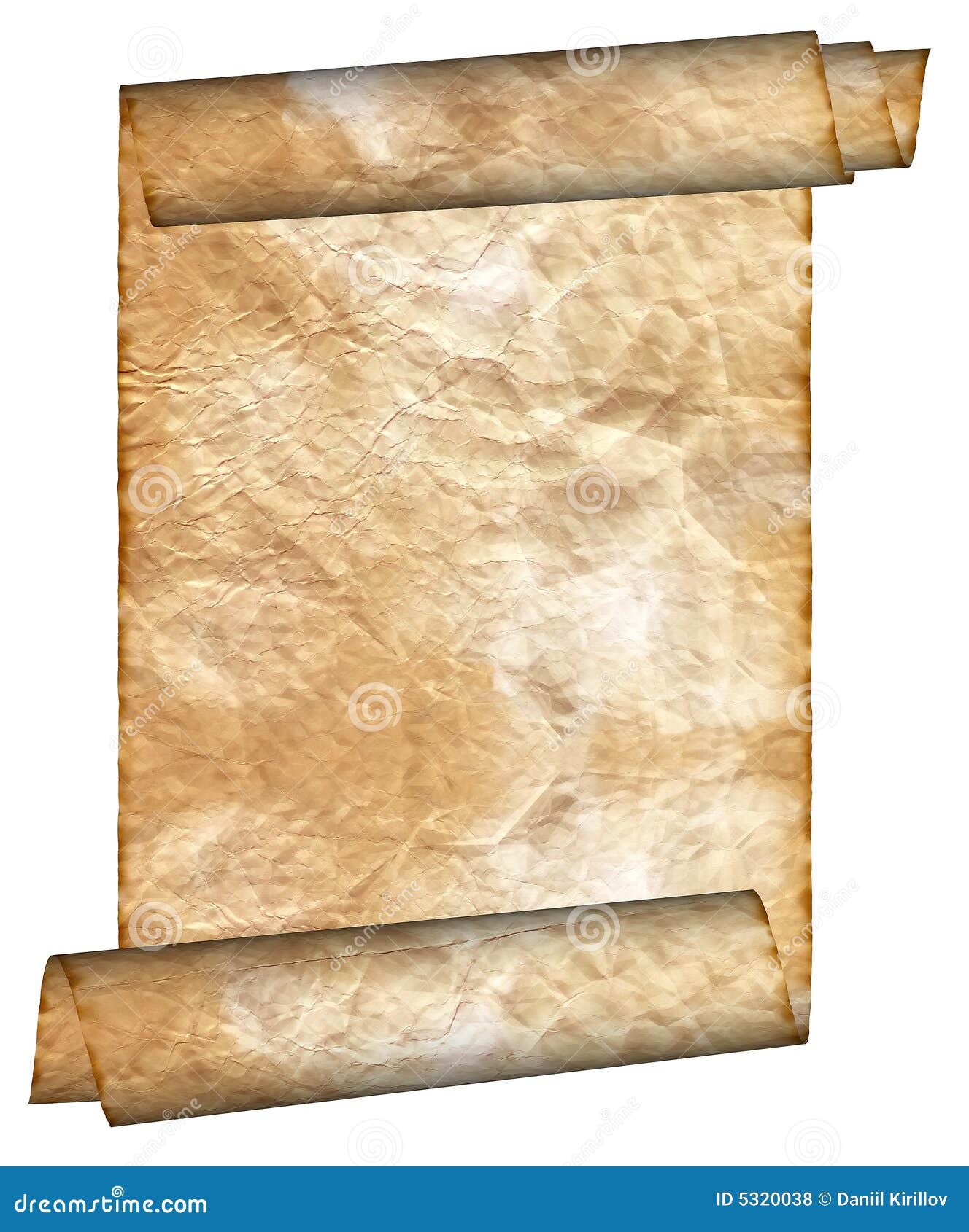 Vintage Grunge Rolled Parchment Stock Illustration - Illustration of ...