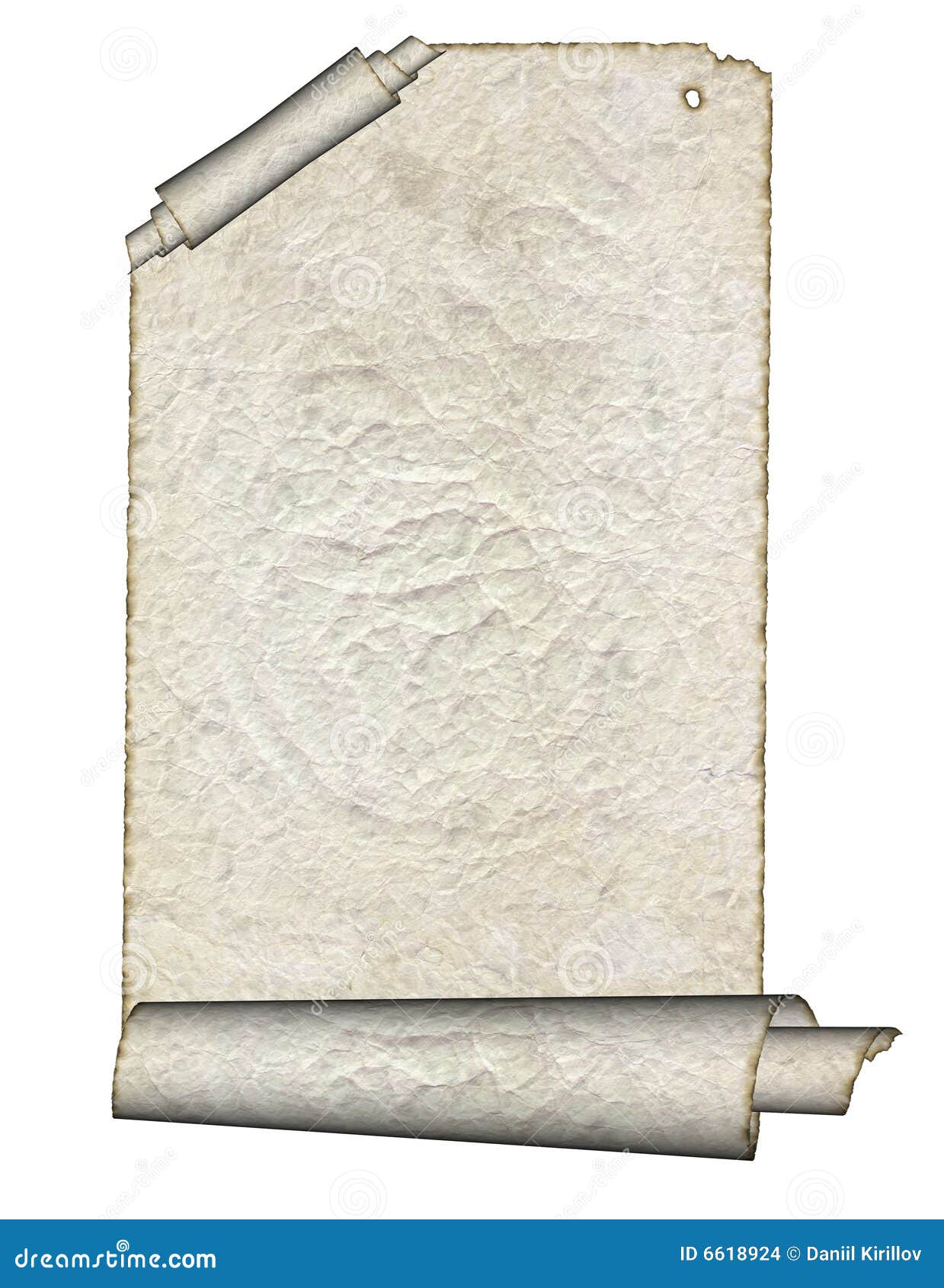 Vintage Grunge Rolled Parchment Stock Illustration - Illustration of ...