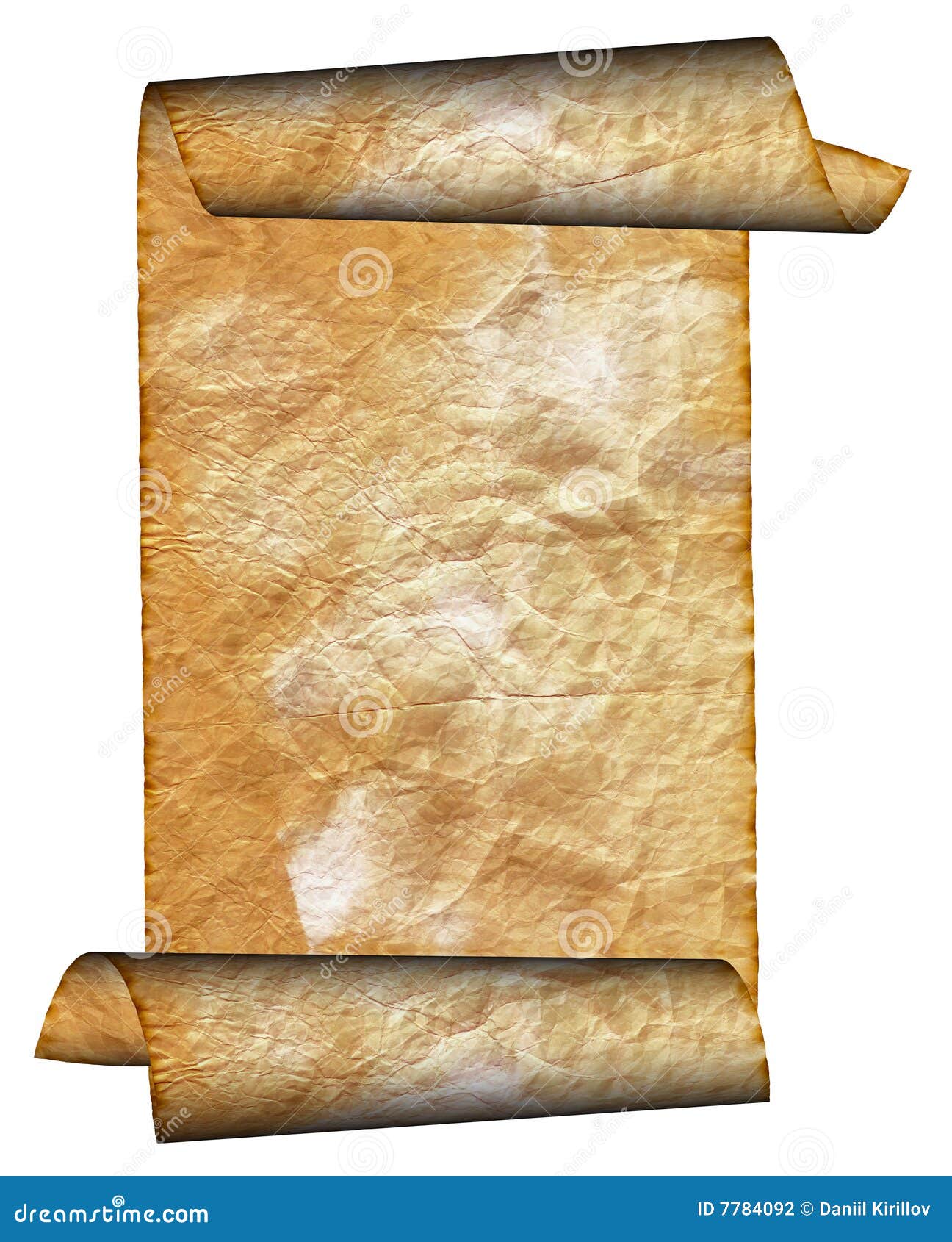 Vintage Grunge Rolled Parchment Stock Illustration - Illustration of ...