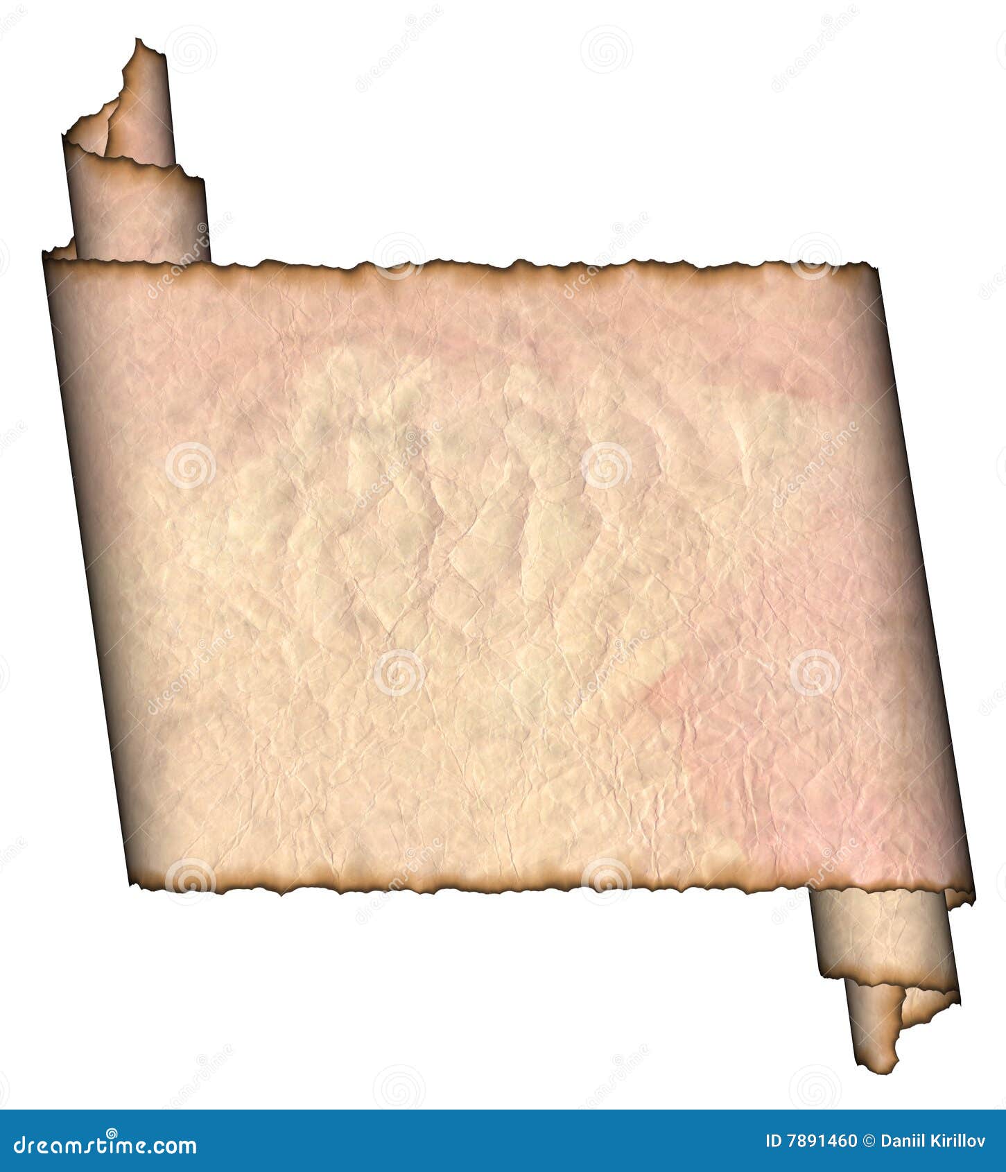 Vintage Grunge Rolled Parchment Stock Illustration - Illustration of ...