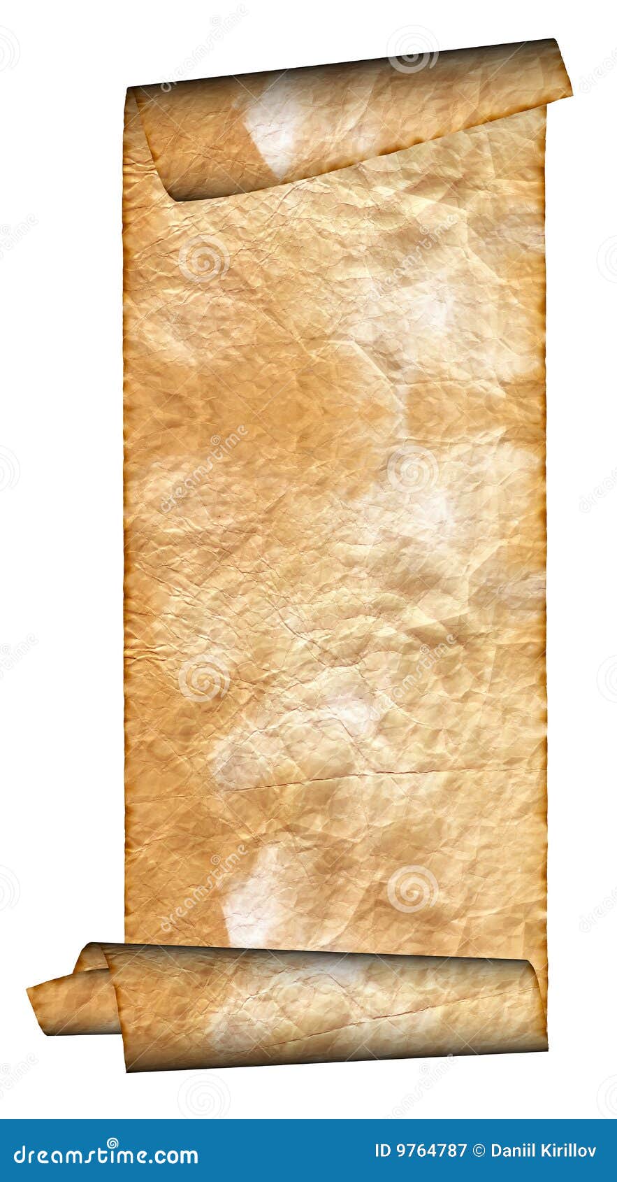 Vintage Grunge Rolled Parchment Illustration Stock Illustration ...