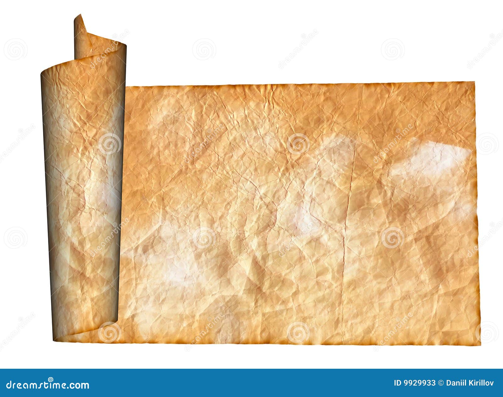 Vintage Grunge Rolled Parchment Illustration Stock Illustration ...
