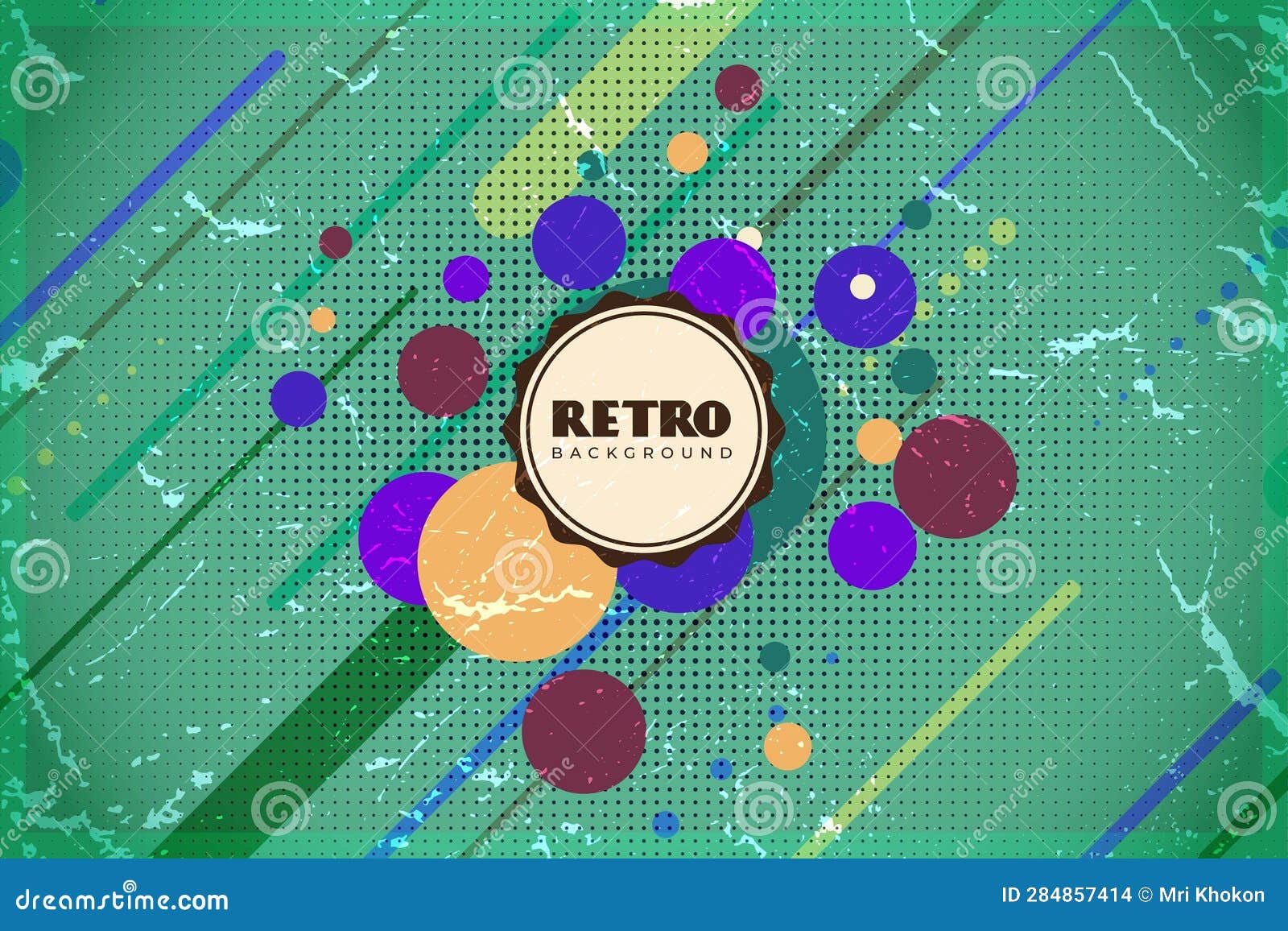 Vintage Halftone with Retro Blue Background Stock Vector - Illustration ...