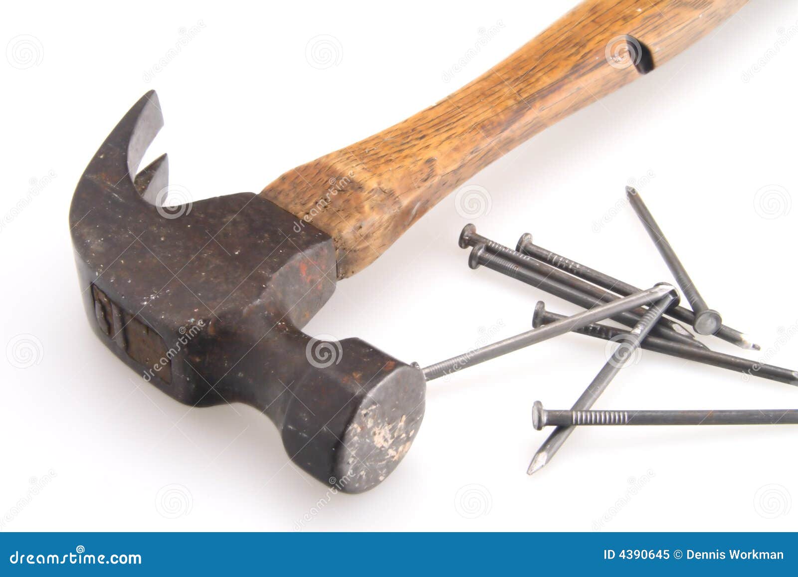 Vintage Hammer stock image. Image of steel, everyday, white - 4390645