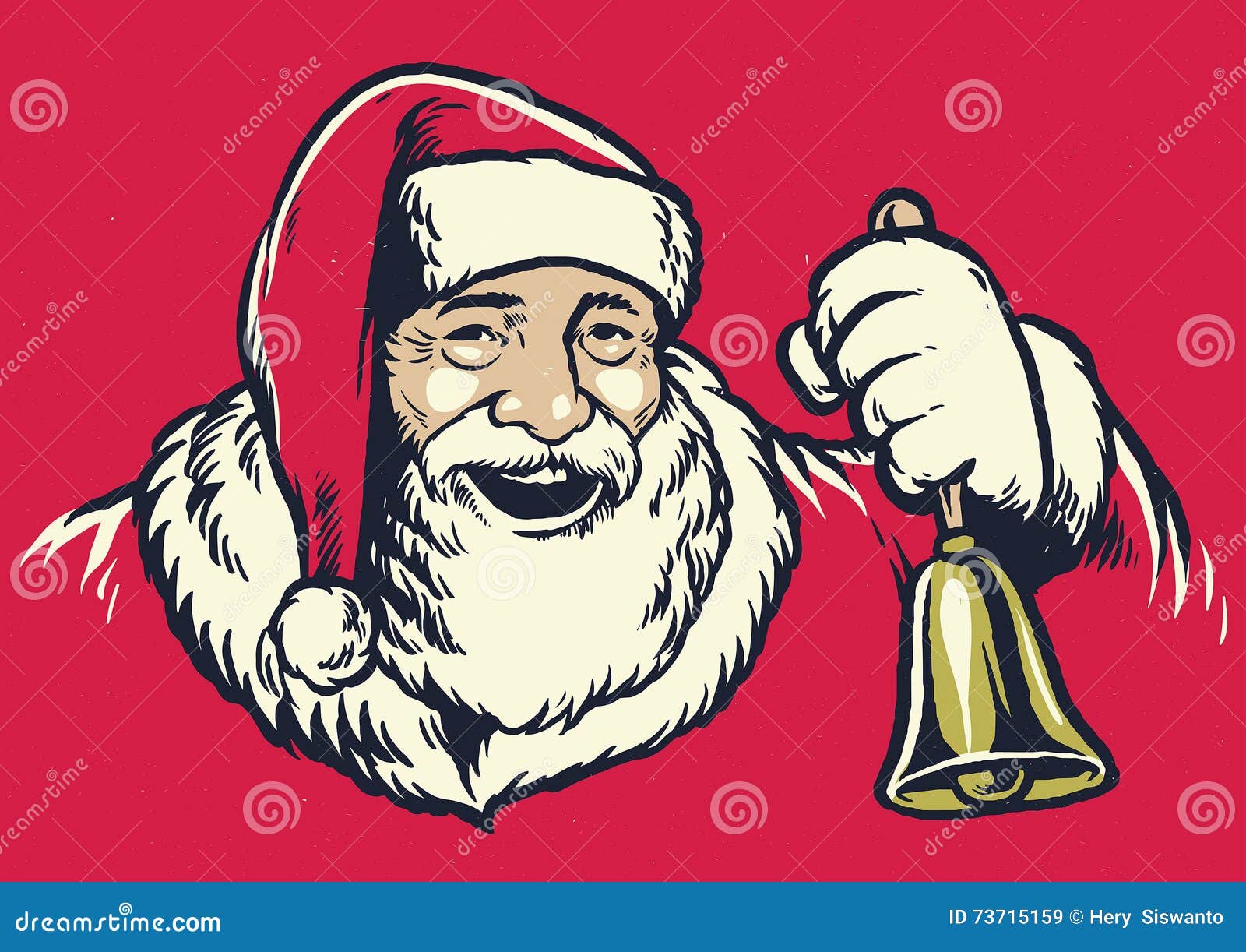 Vintage Hand Drawing Style of Santa Claus Stock Vector - Illustration ...