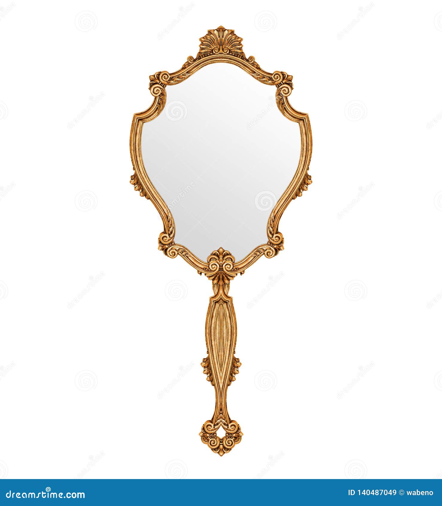 Vintage hand mirror stock image. Image of frame, nostalgic - 140487049