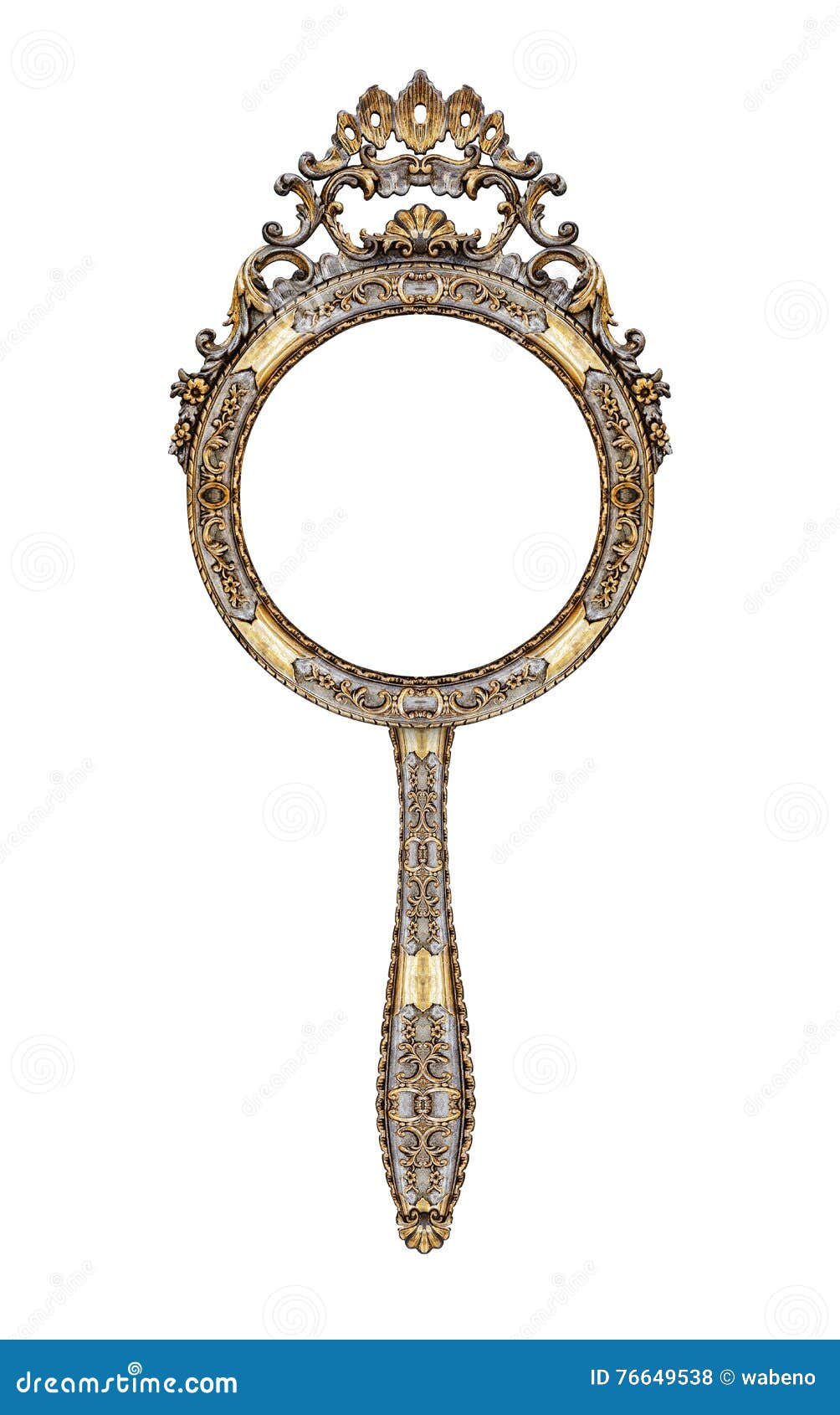 Vintage hand mirror stock photo. Image of metal, aged - 76649538