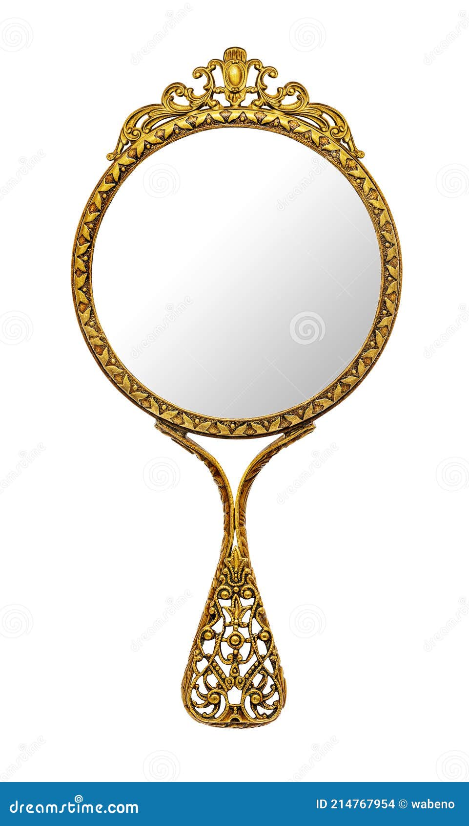 Vintage hand mirror stock photo. Image of antique, glass - 214767954
