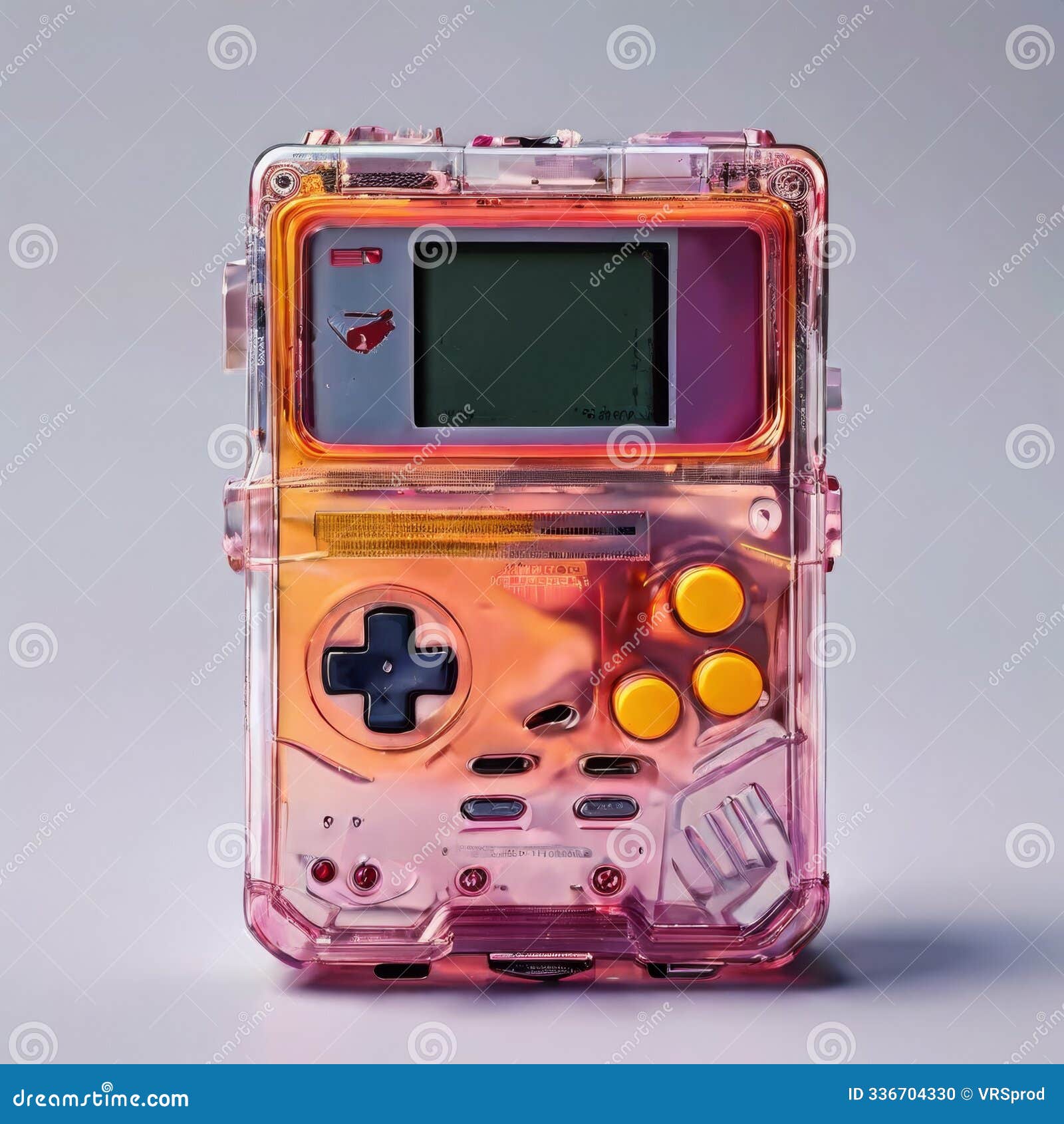 Vintage Handheld Game Console with Transparent Casing Stock Photo ...