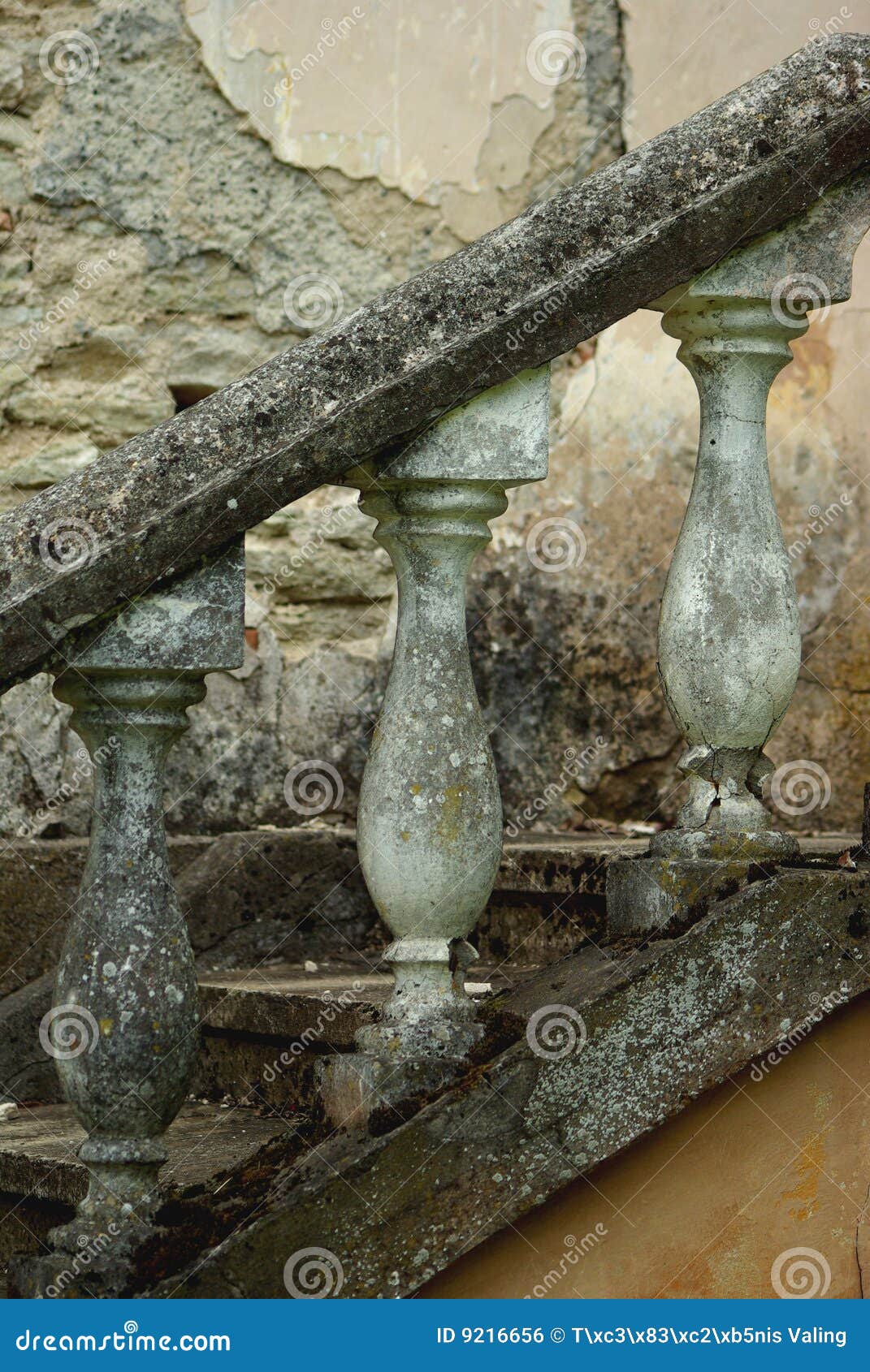 Vintage handrail stock photo. Image of stone, column, destroy - 9216656