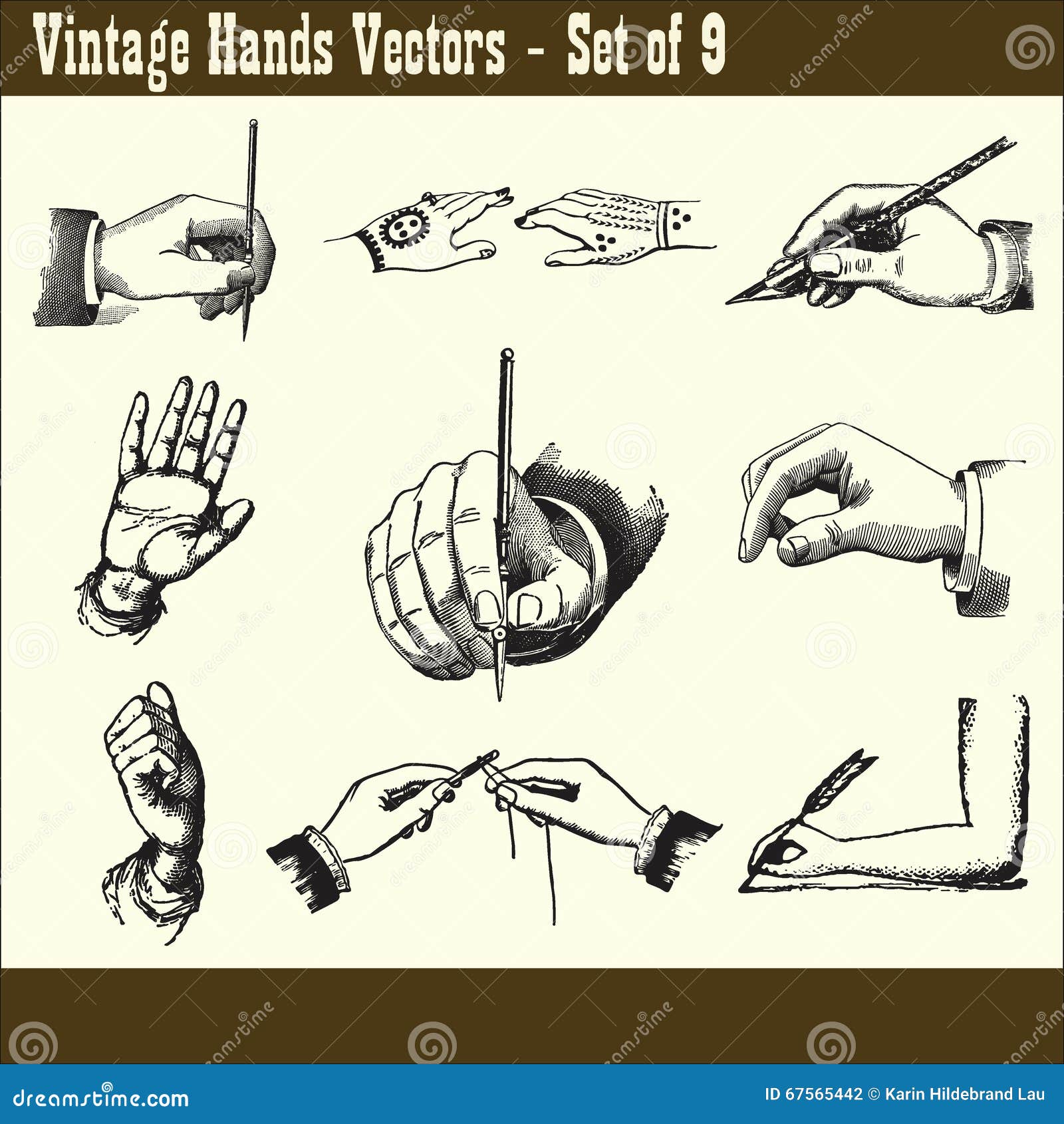 Vintage Hands Vectors stock illustration. Illustration of broken - 67565442