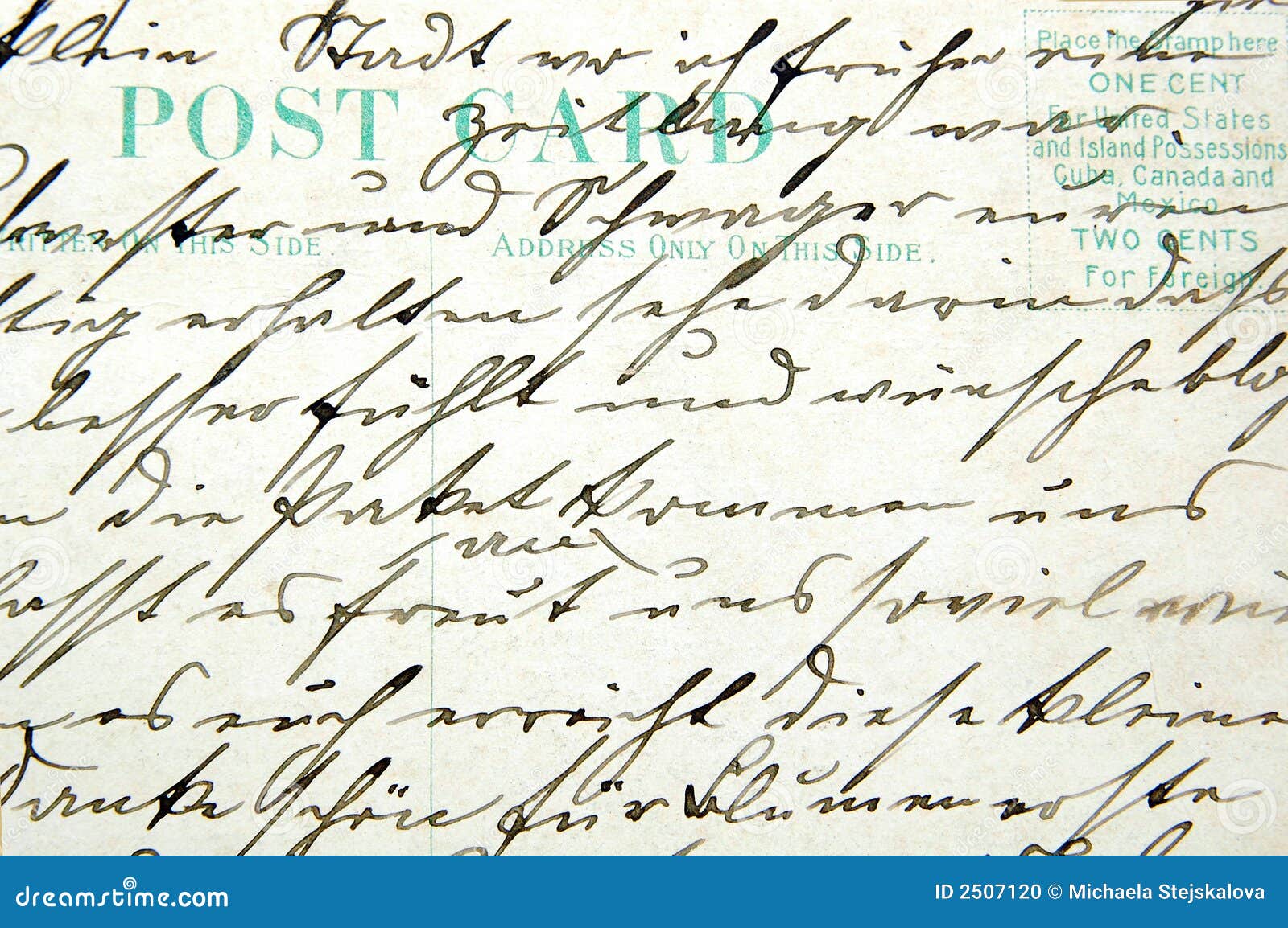 Vintage handwriting stock photo. Image of black, address - 2507120