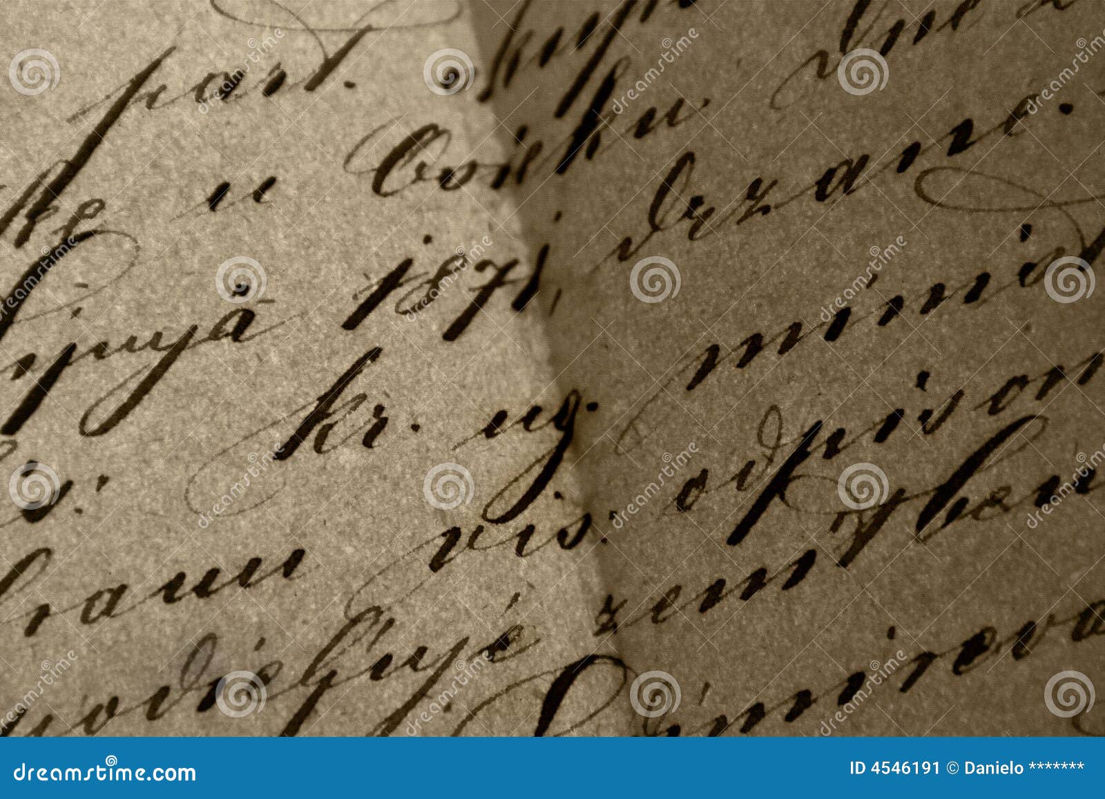Vintage handwriting stock image. Image of antique, ancient - 4546191