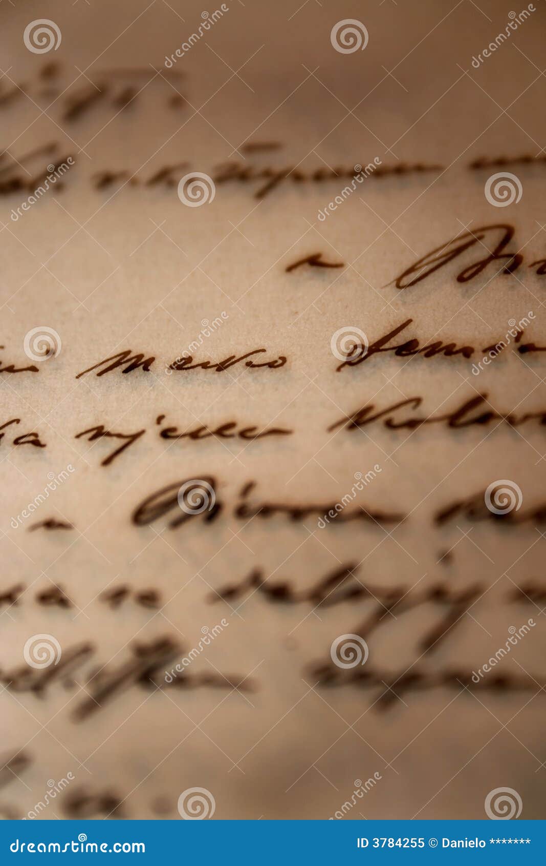 Vintage Handwritten Postcard Used Paper Texture Stock Photo ...