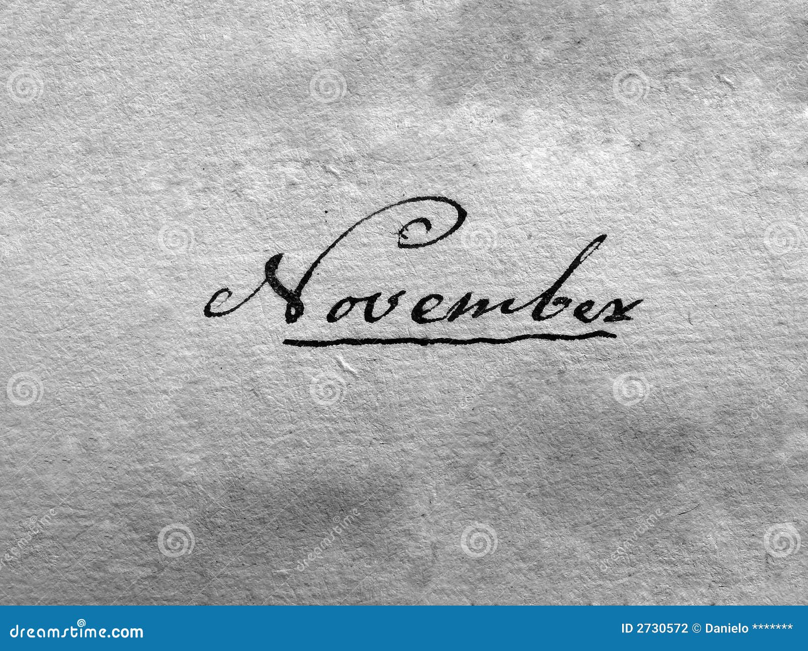 Vintage Handwritten November Stock Photo - Image of november, sheet ...