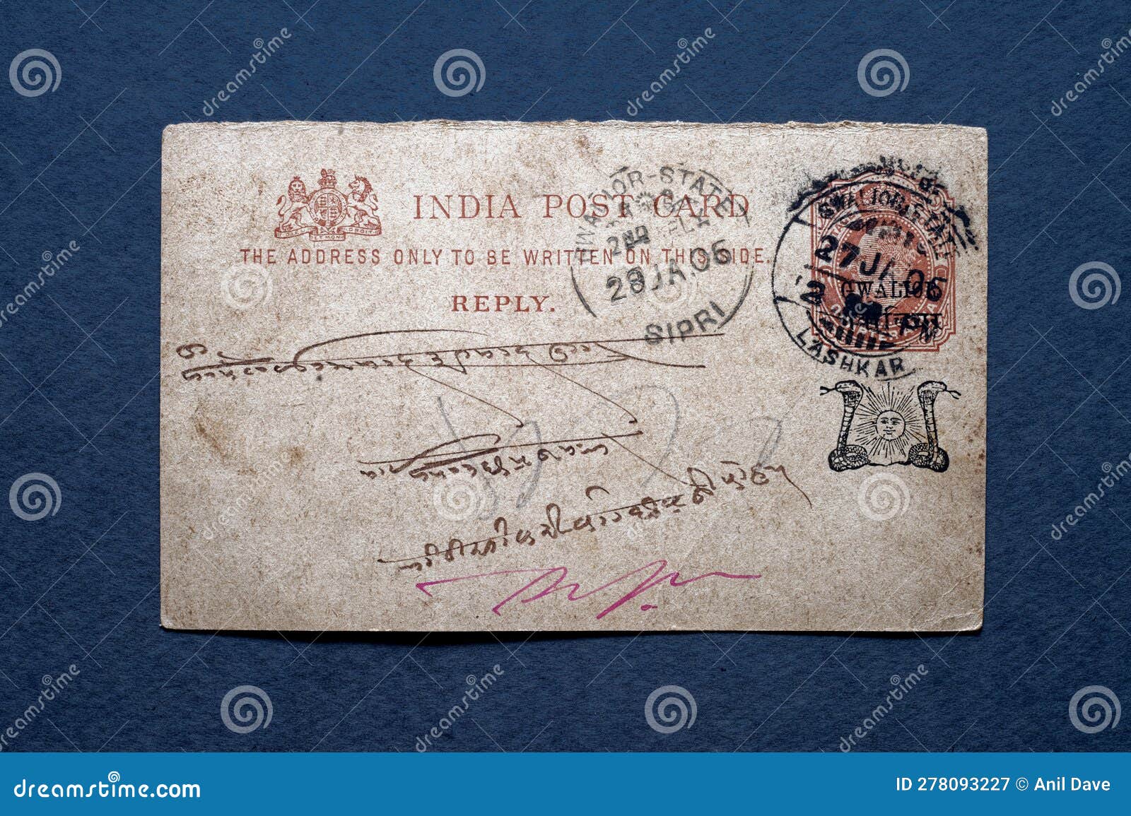 Vintage Handwritten Postcard Letter Used Paper Texture Background ...