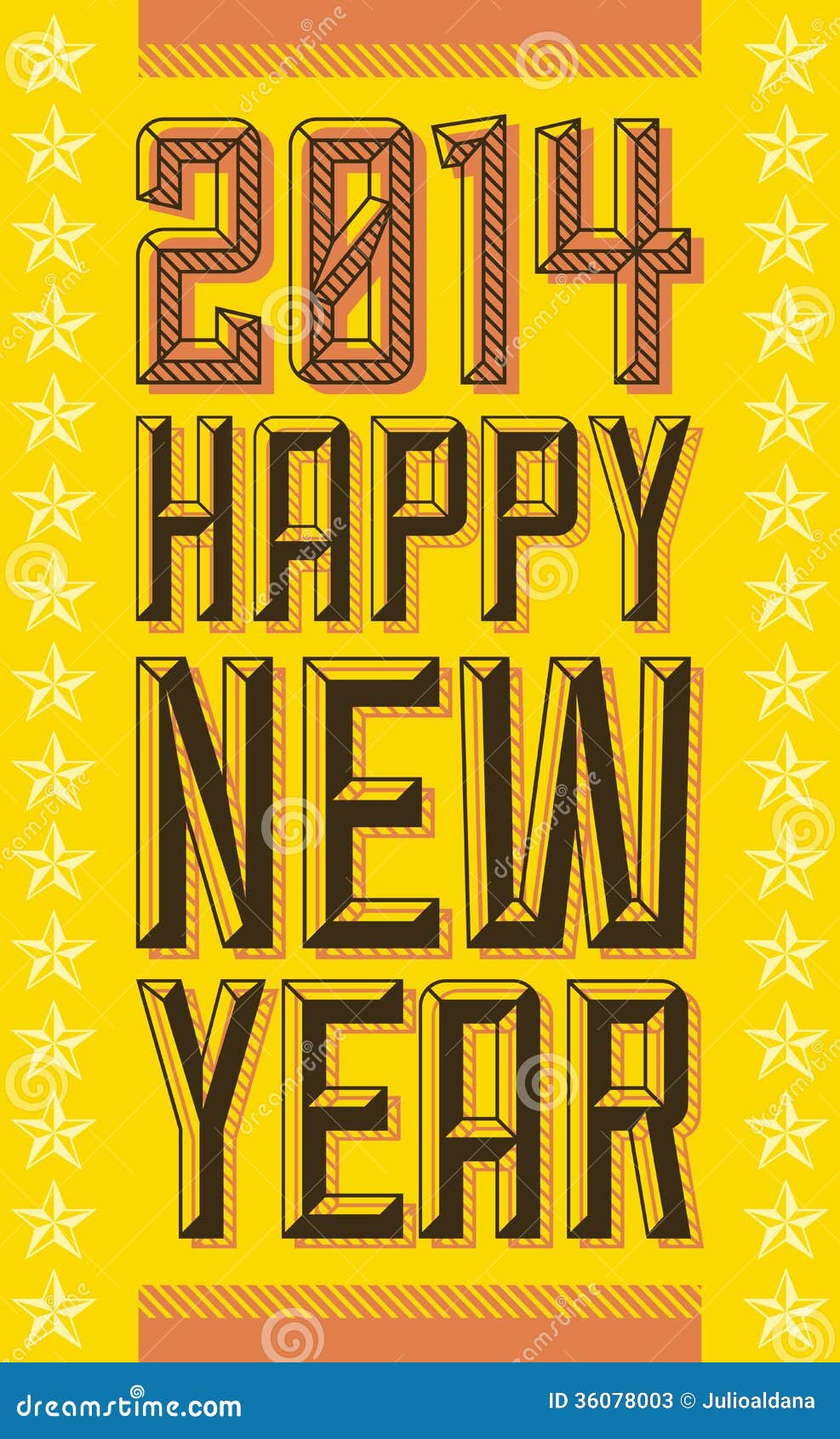 Vintage Happy New Year 2014 Sign Stock Vector - Illustration of ...