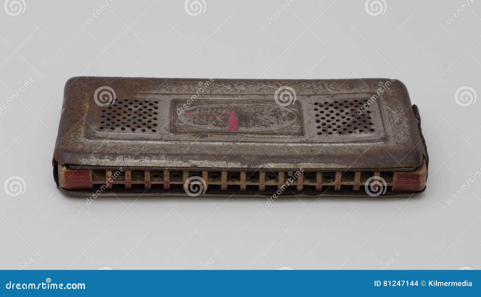 Vintage Harmonica stock photo. Image of media, background - 81247144