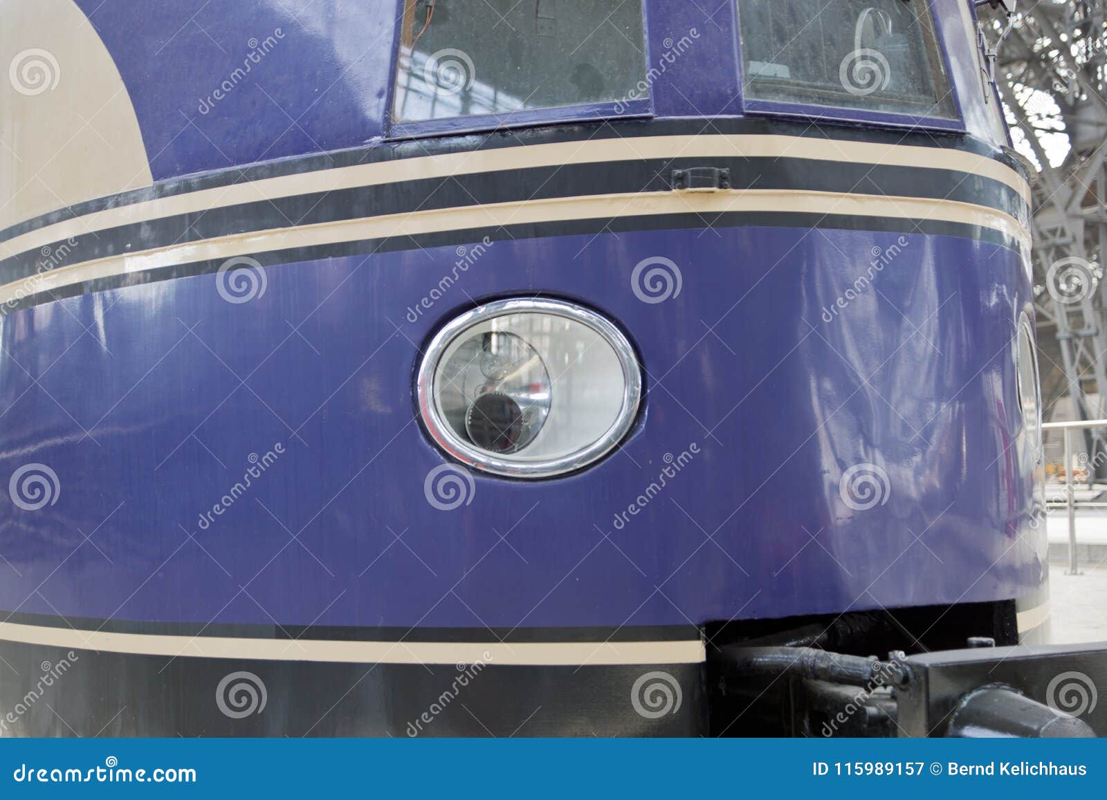 Lit Headlight Of A Train Locomotive Stock Photo | CartoonDealer.com ...