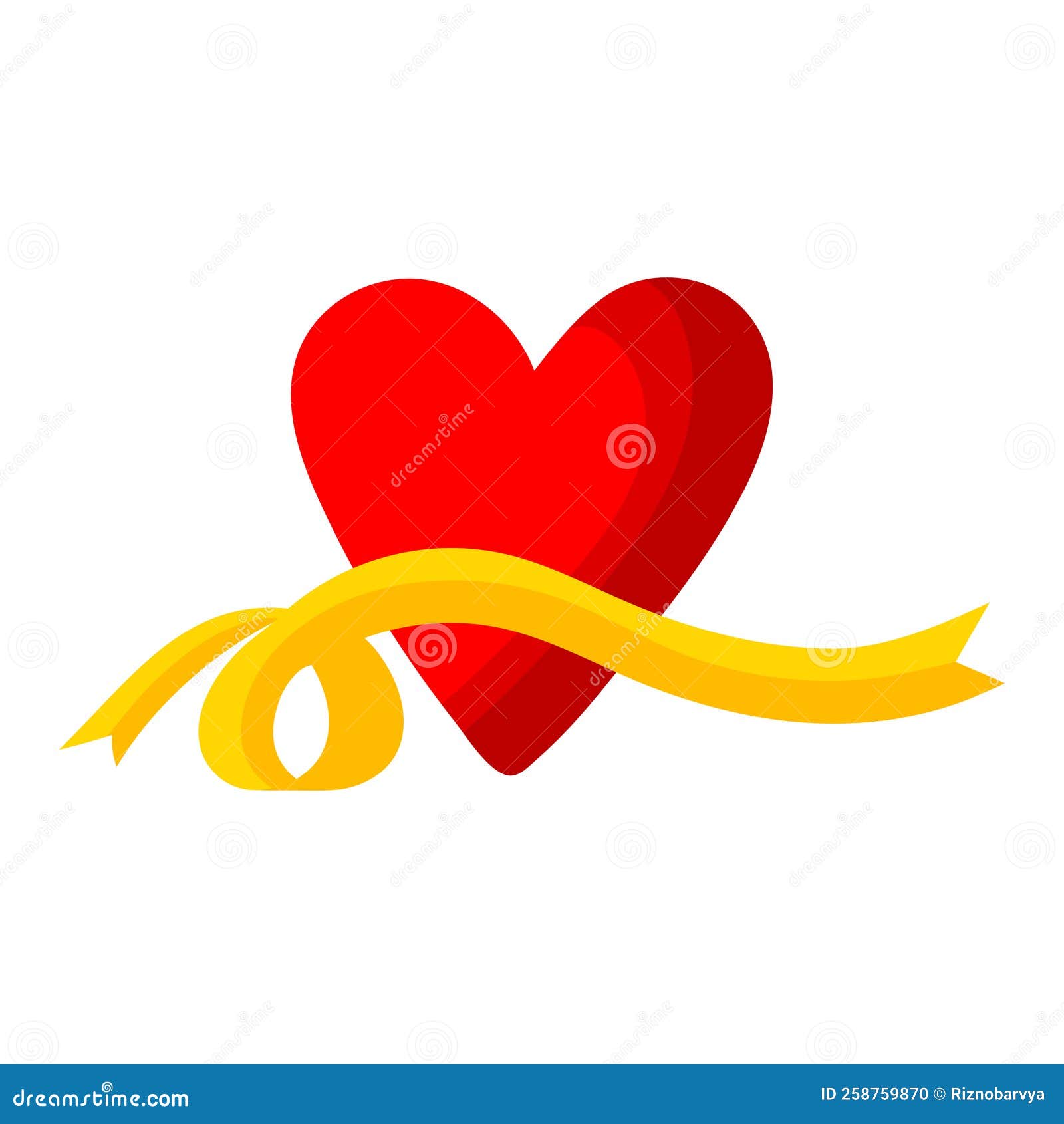 Vintage Heart with Ribbon for Text Stock Vector - Illustration of ...