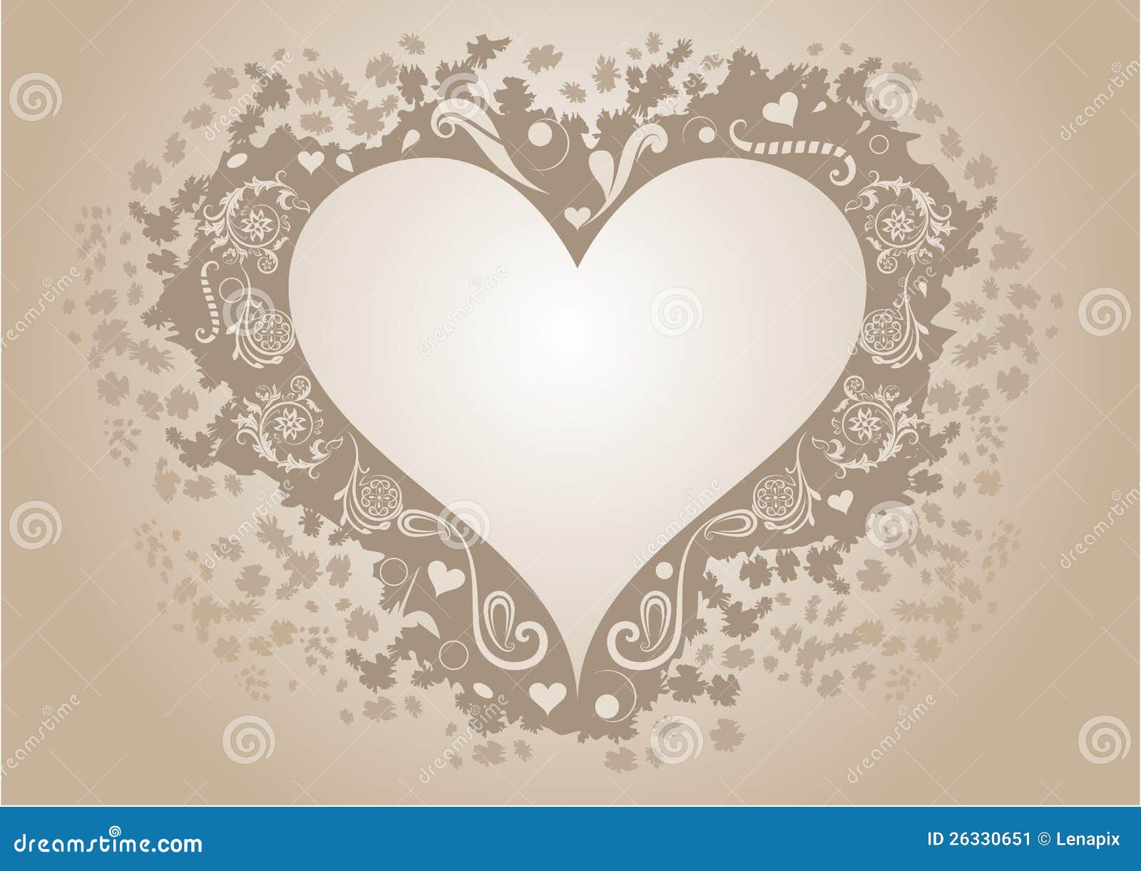 Vintage heart shaped frame stock vector. Illustration of album - 26330651
