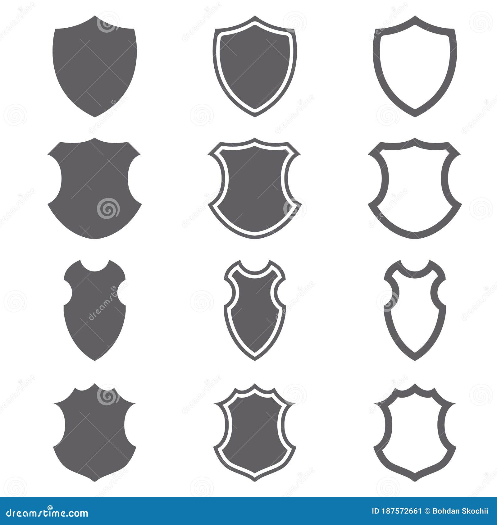 Vintage Heraldic Shield Shapes for Label and Logo Design. Medieval ... Vintage Heraldic Shield Shapes for Label and Logo Design. Medieval ...