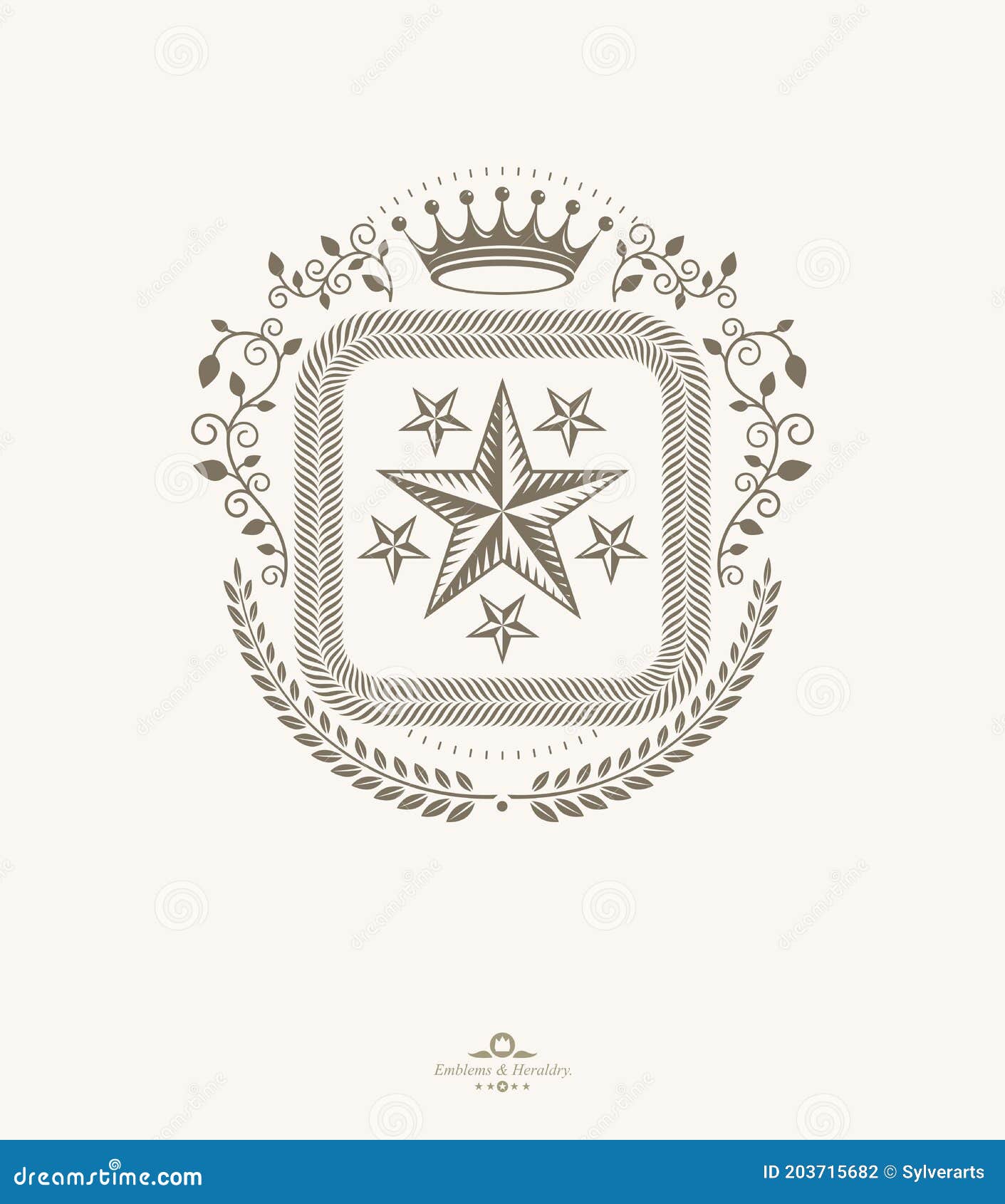 Vintage Heraldry Design Template, Vector Stock Vector - Illustration of ...