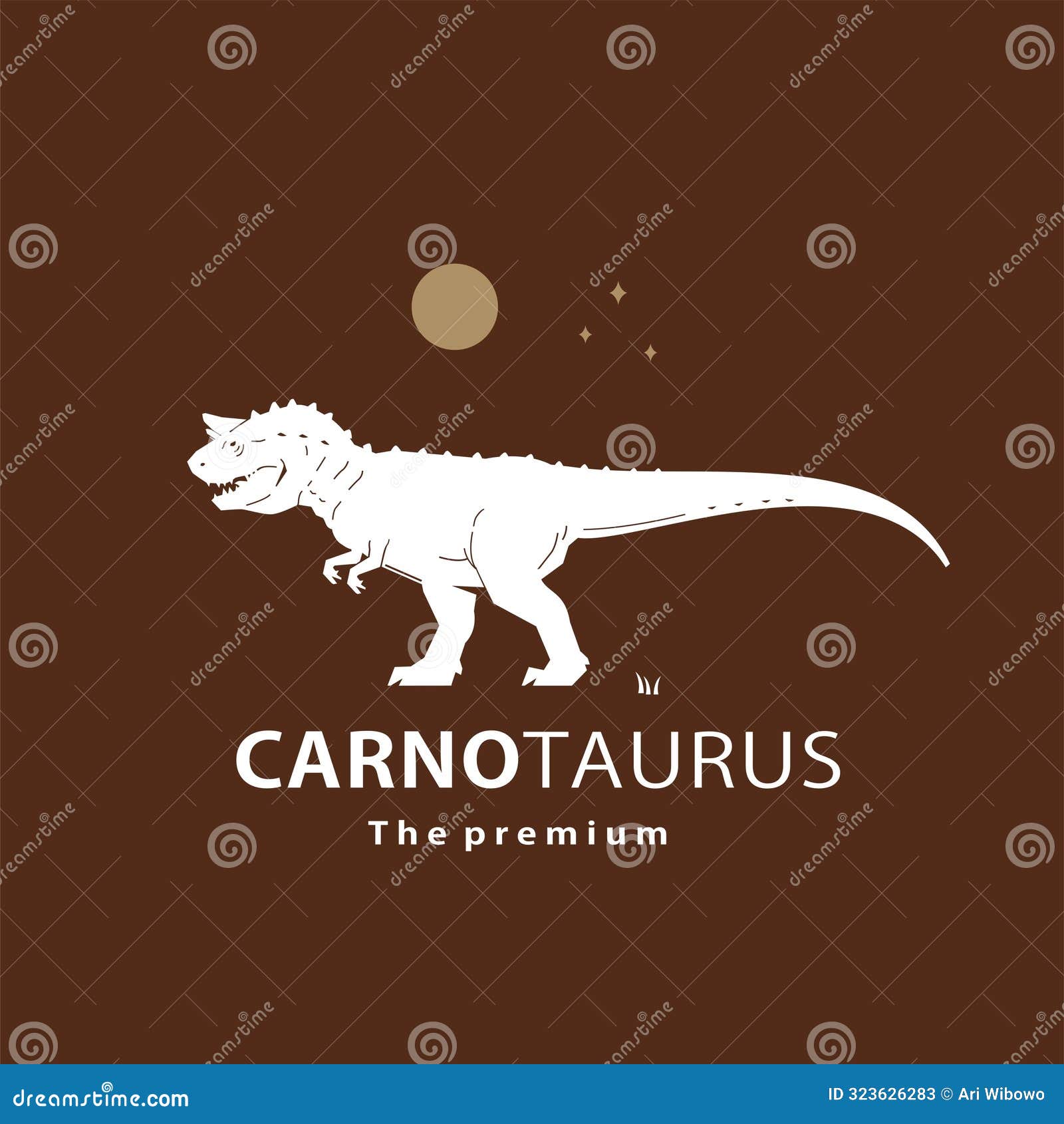 Carnotaurus Logo Vector Silhouette Art Icon | CartoonDealer.com #318325426