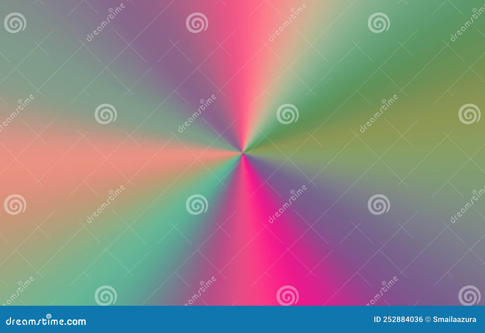 Vintage Holographic Conical Gradient Background. Abstract Metallic ...