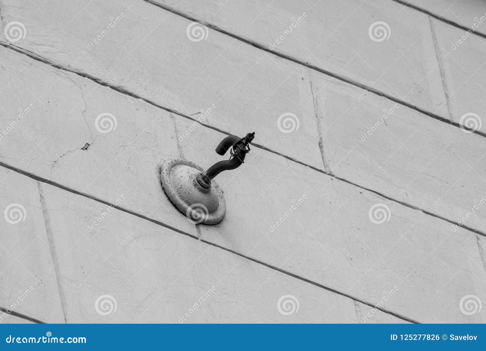 Vintage Hook in the Wall for Fixing Cables Stock Photo - Image of iron ...