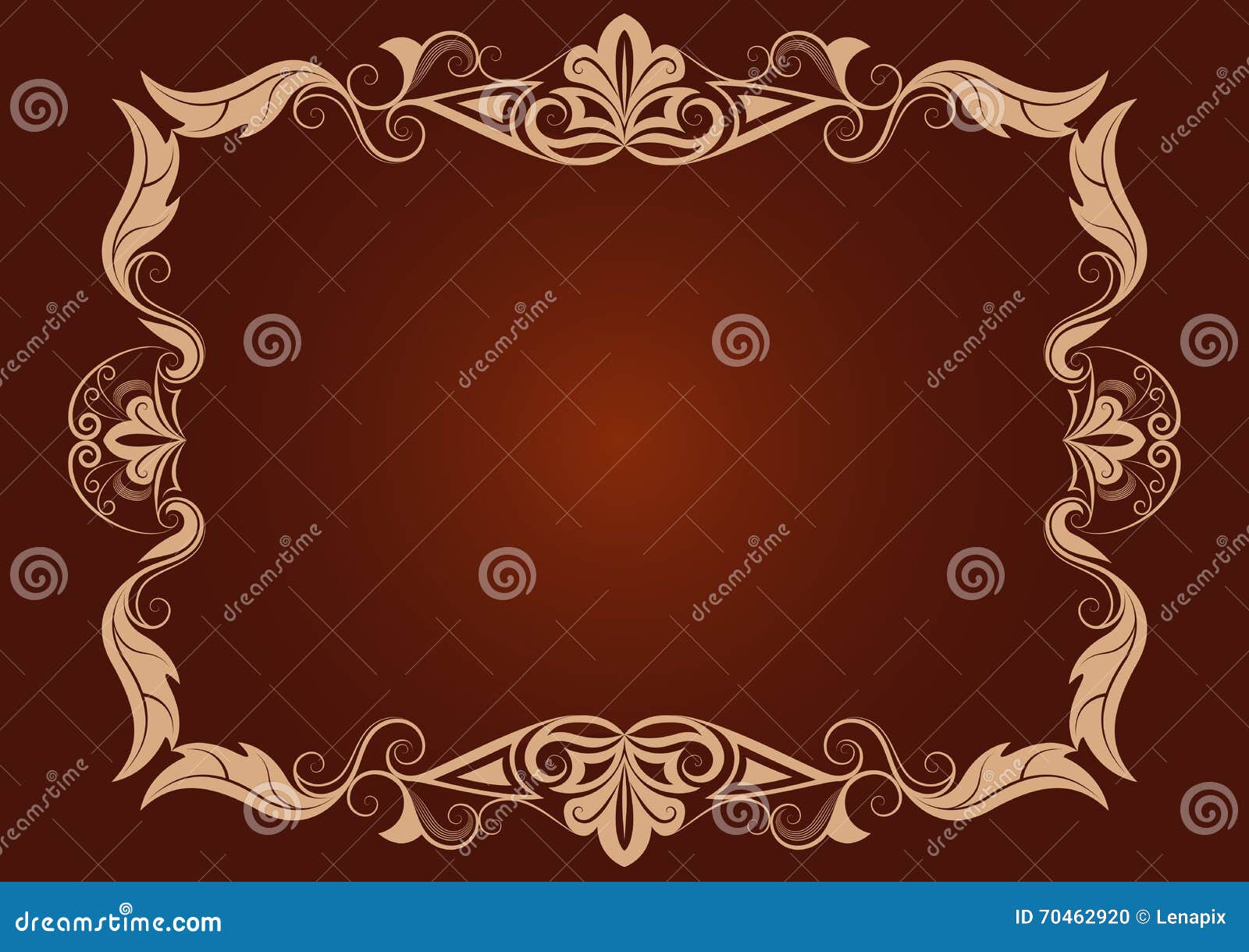 Vintage horizontal frame stock vector. Illustration of graphic - 70462920