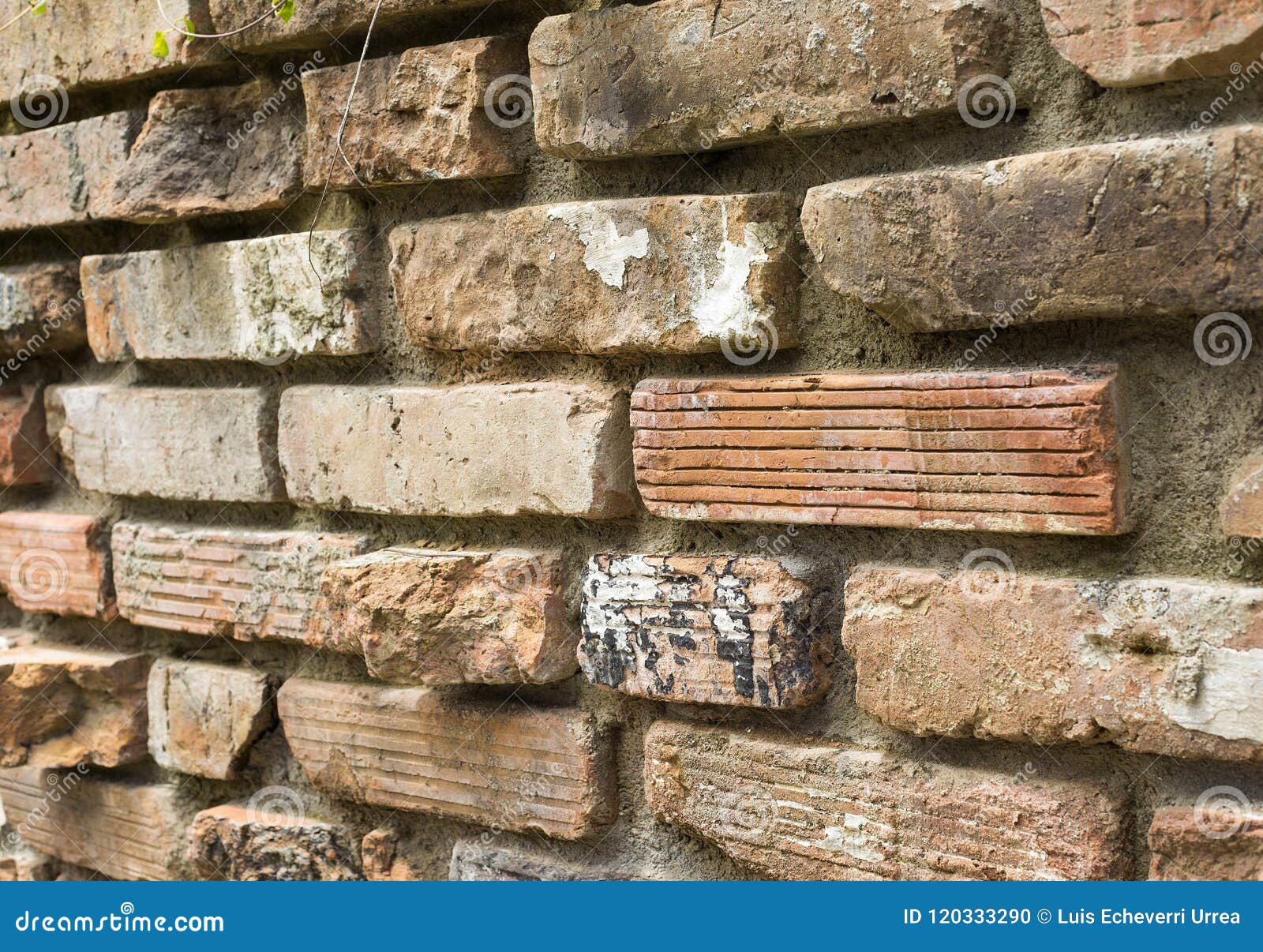 Horizontal Rustic Bricks Facade - Colombia Stock Photo - Image of retro ...