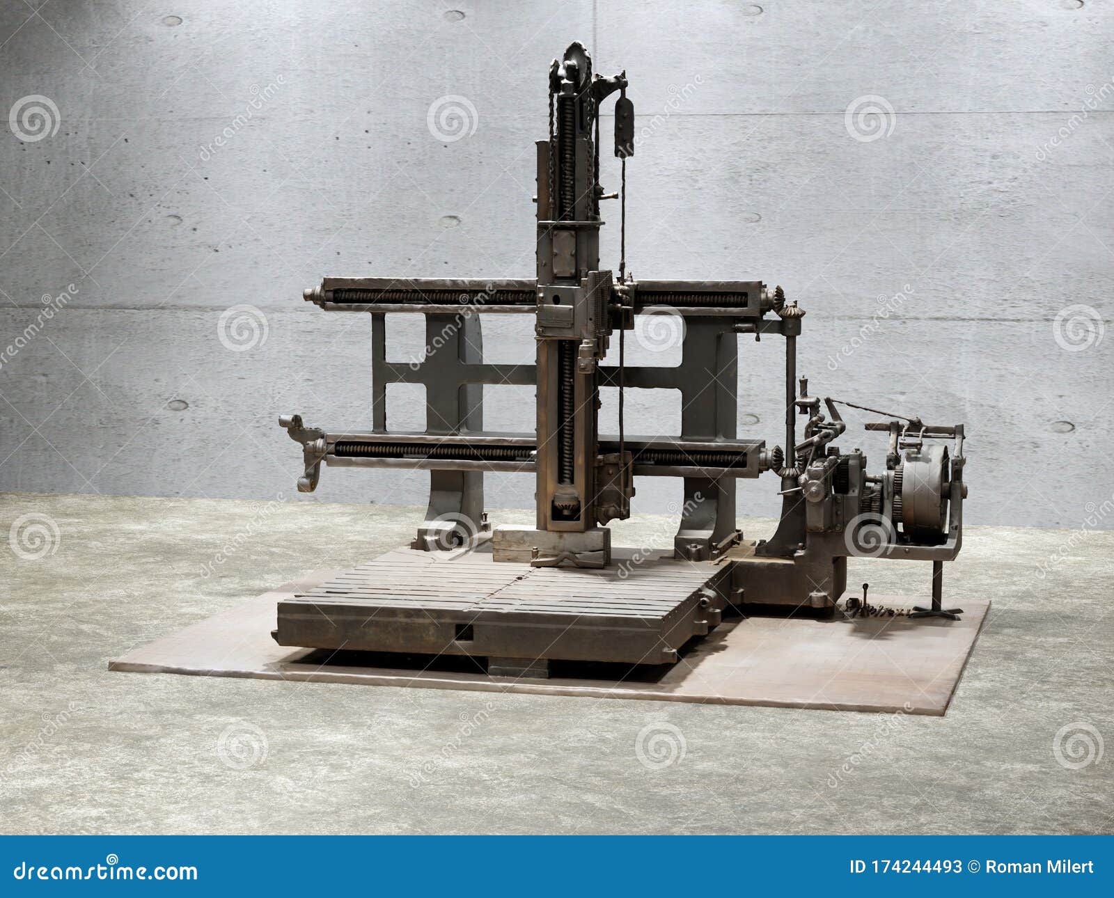 Vintage Horizontal and Vertical Planer Stock Image - Image of ...