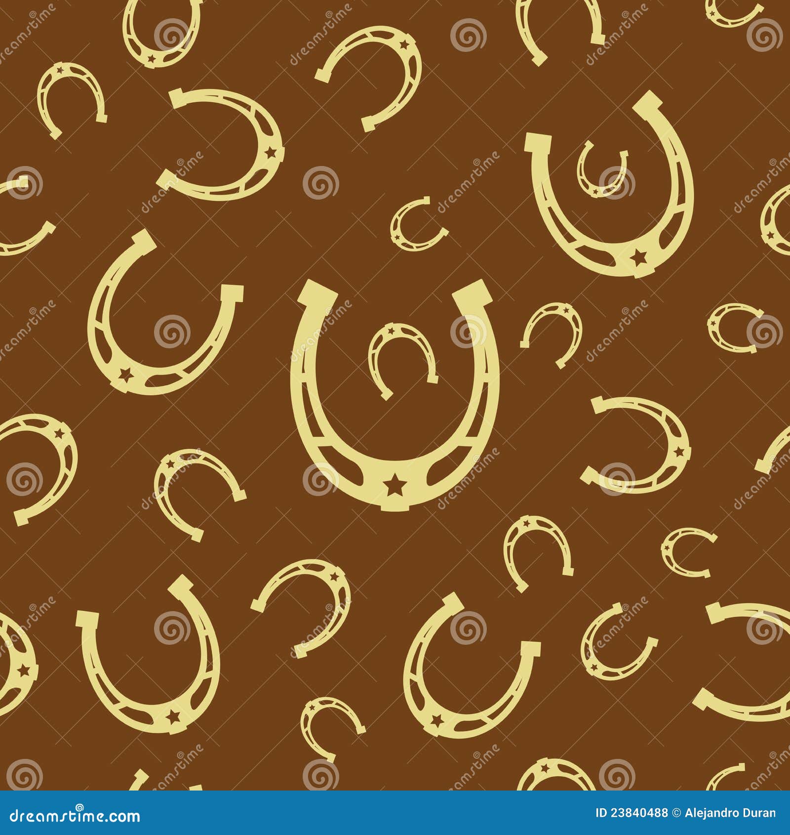 Horseshoe Seamless Pattern. Cowboy Ranch. Horse Hoof. Lucky Fortune ...