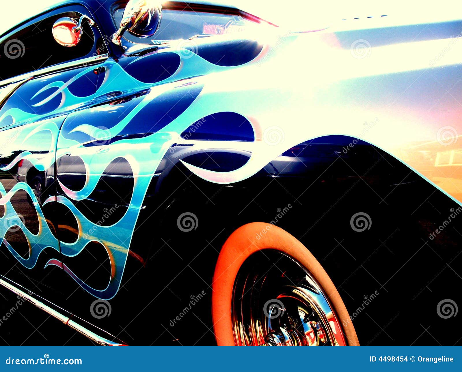 Vintage Hot Rod stock photo. Image of flame, restored - 4498454